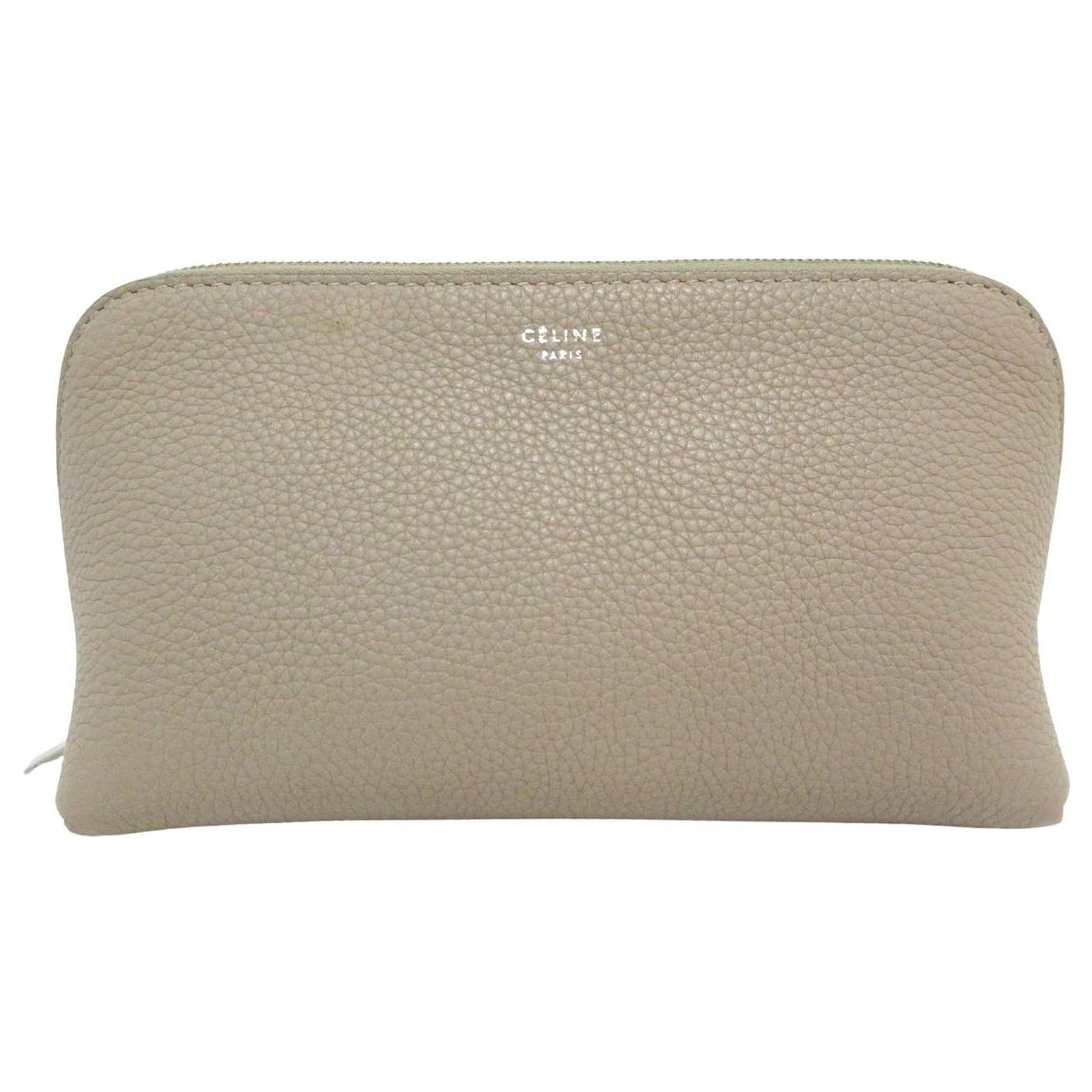Céline Clutch Bag Beige Leather ref.500615 - Joli Closet