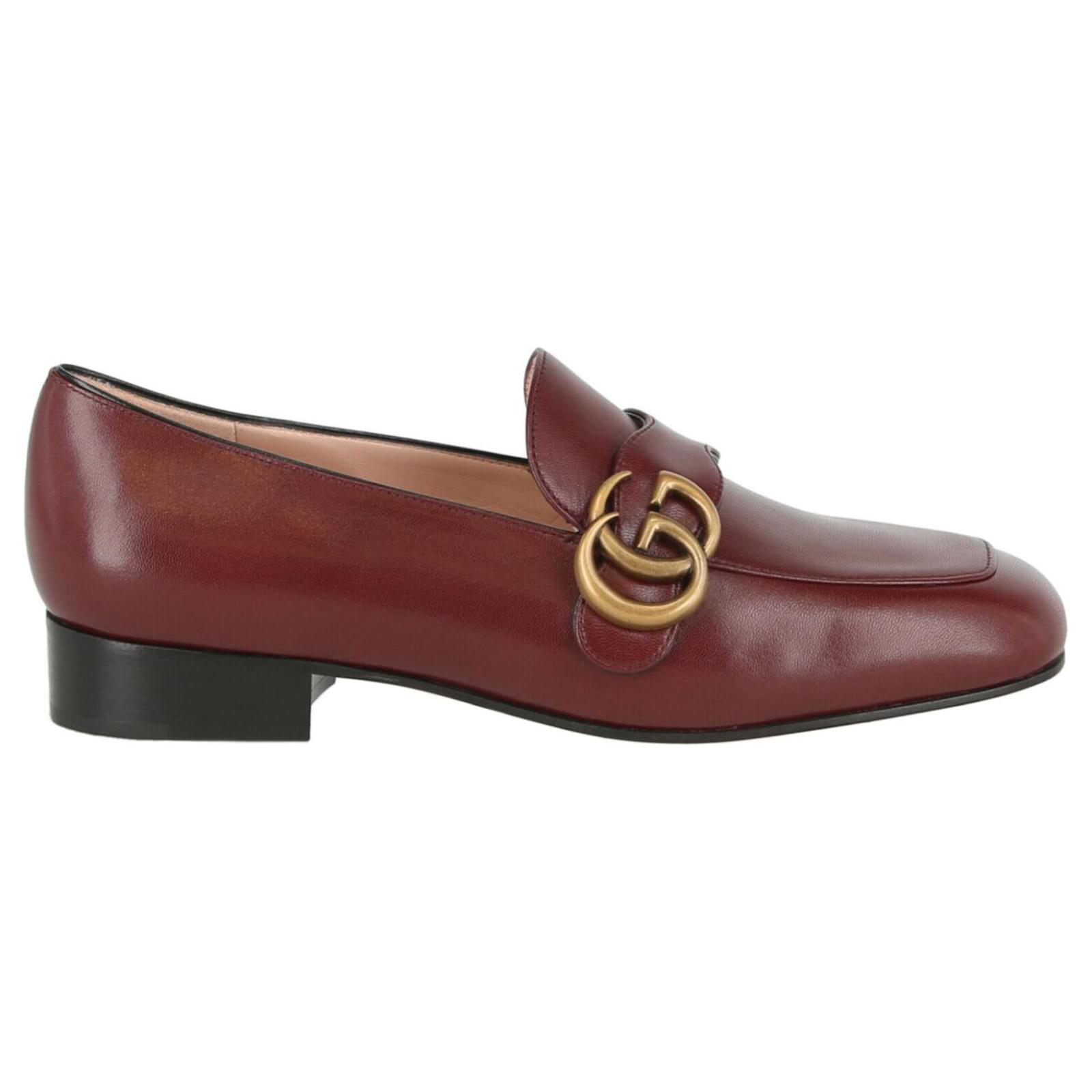Gucci Leather Loafer with lined G Purple ref.503097 - Joli Closet