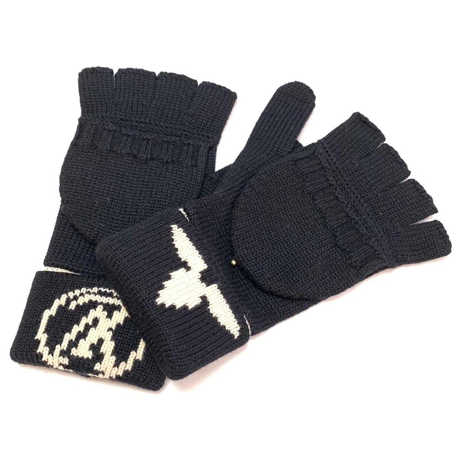 Louis Vuitton Gloves Black Wool ref.503389 - Joli Closet