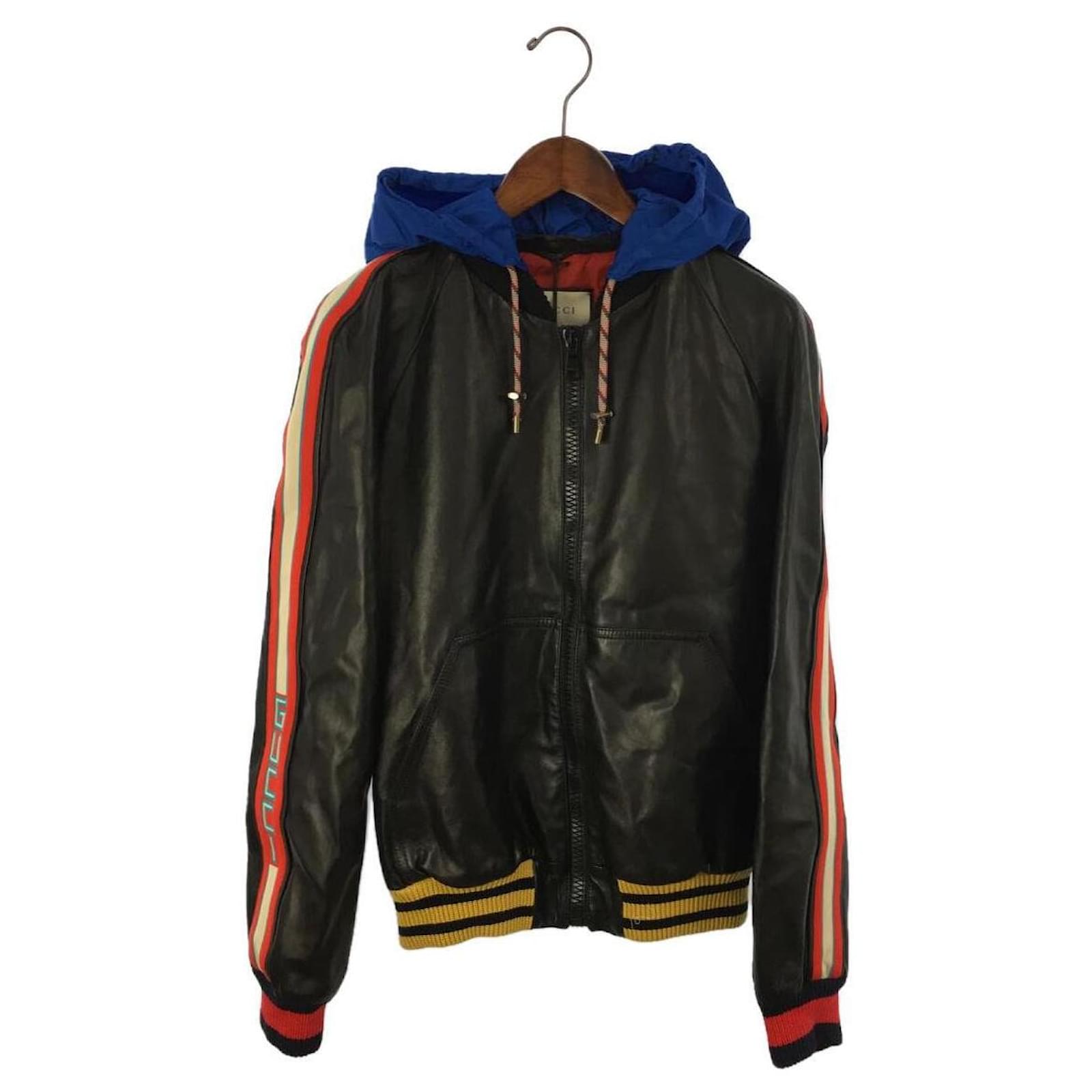 GUCCI Leather jacket blouson / 50 / Sheep Leather / BLK Black ref ...