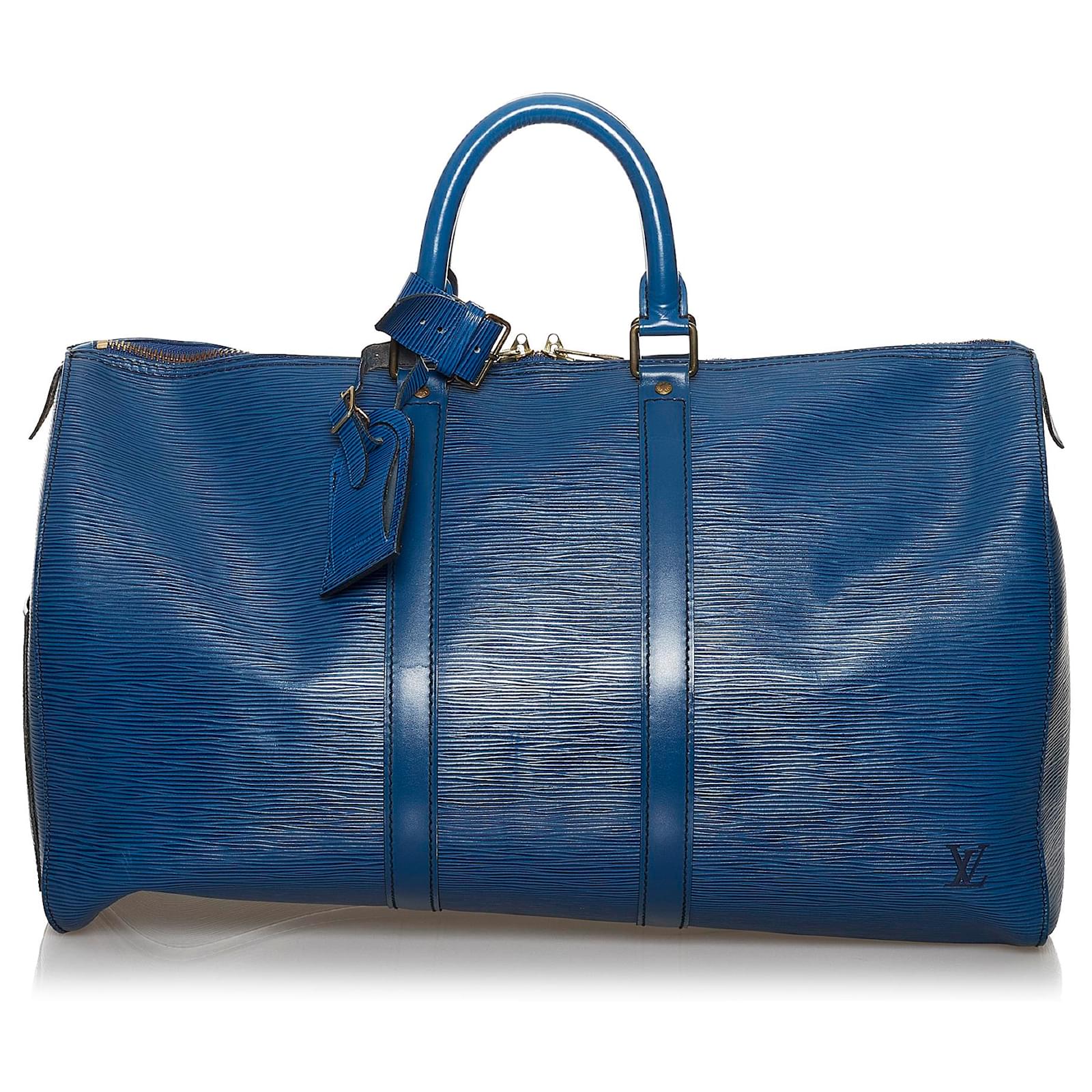 Louis Vuitton Blue Epi Keepall 45 Leather ref.503805 - Joli Closet