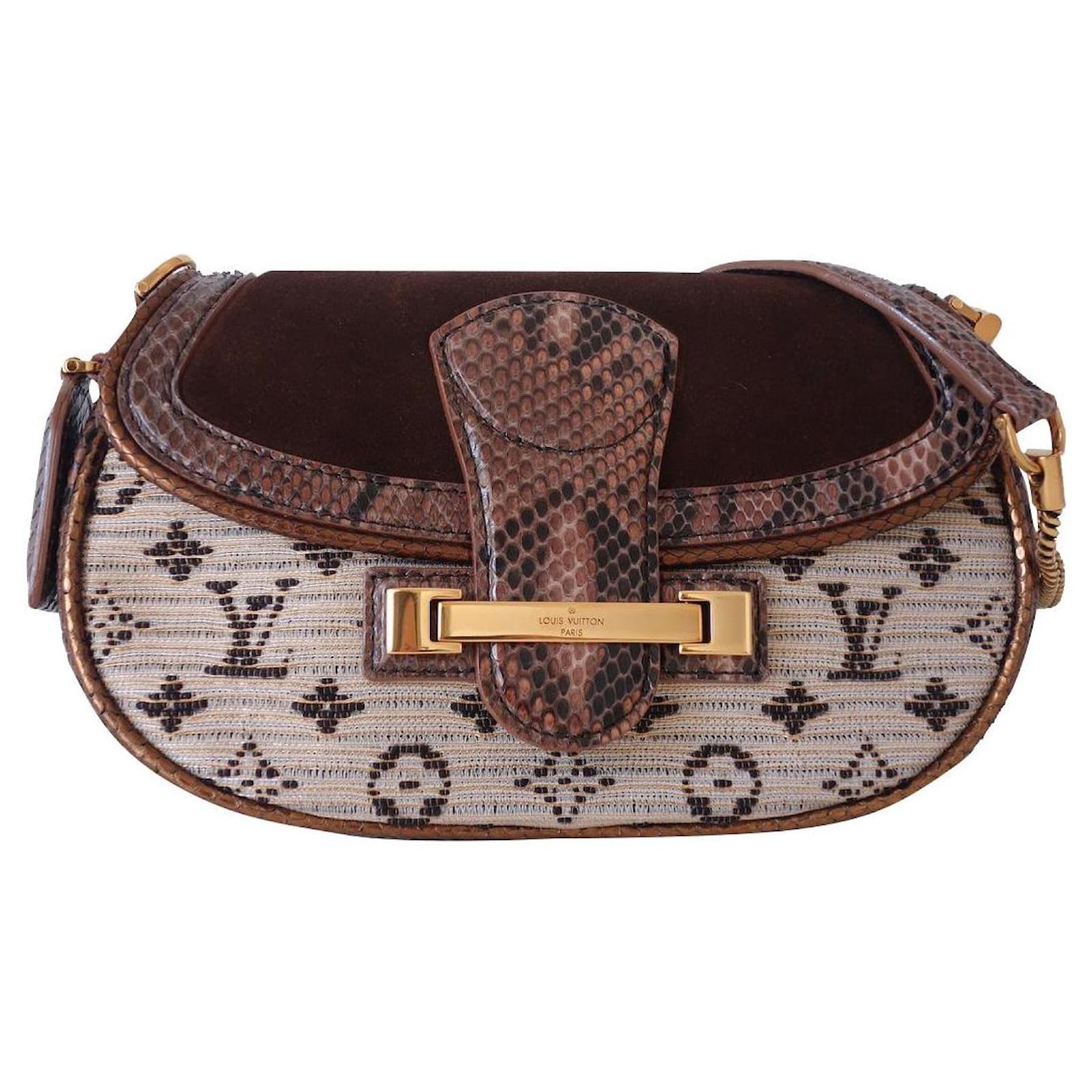 Louis Vuitton VUITTON EMPIRE LEVANT BAG Brown Beige Leather Cloth ...