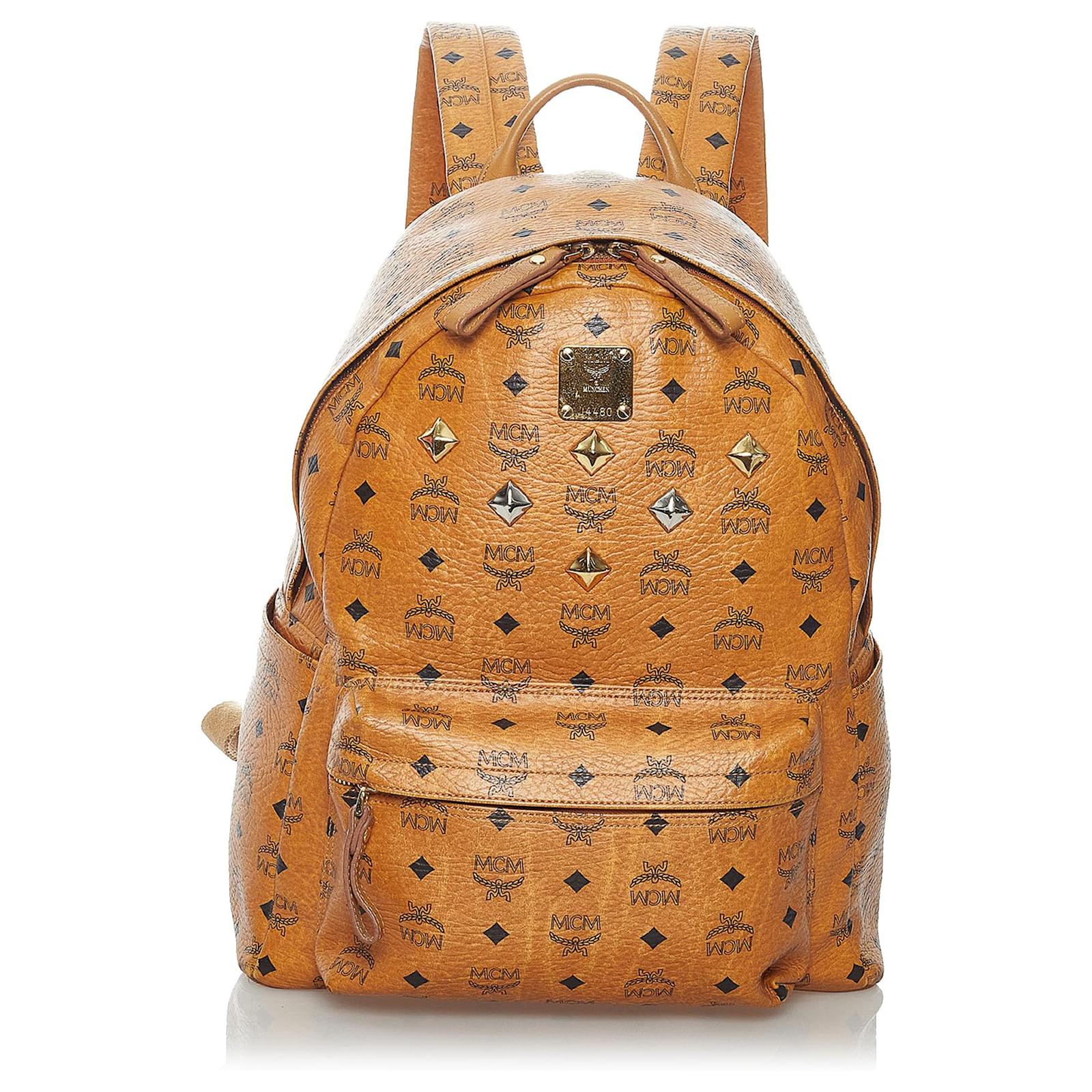 MCM Brown Visetos Stark Leather Backpack Pony-style calfskin ref.504564 ...