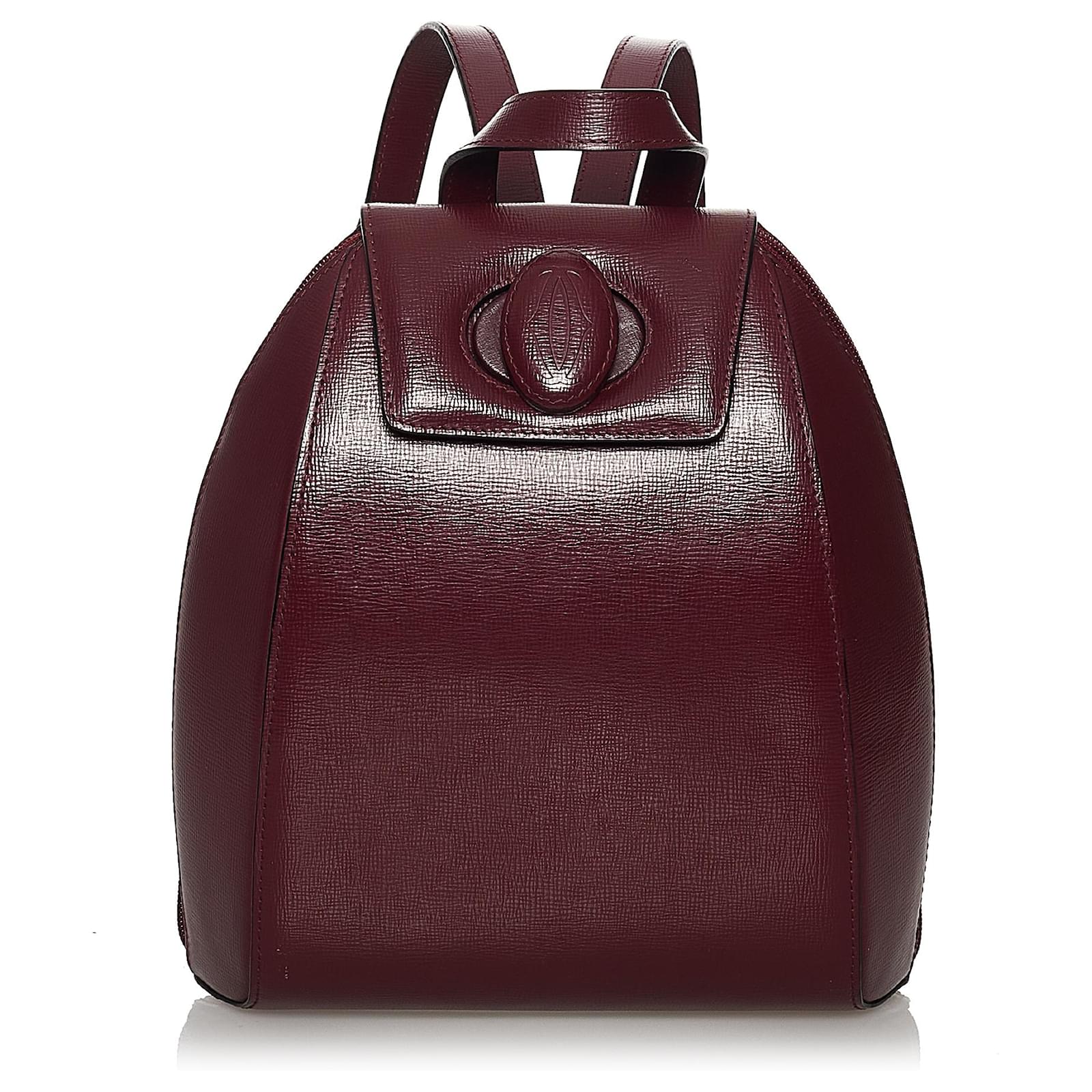 Cartier Red Must de Cartier Leather Backpack Dark red Pony-style ...