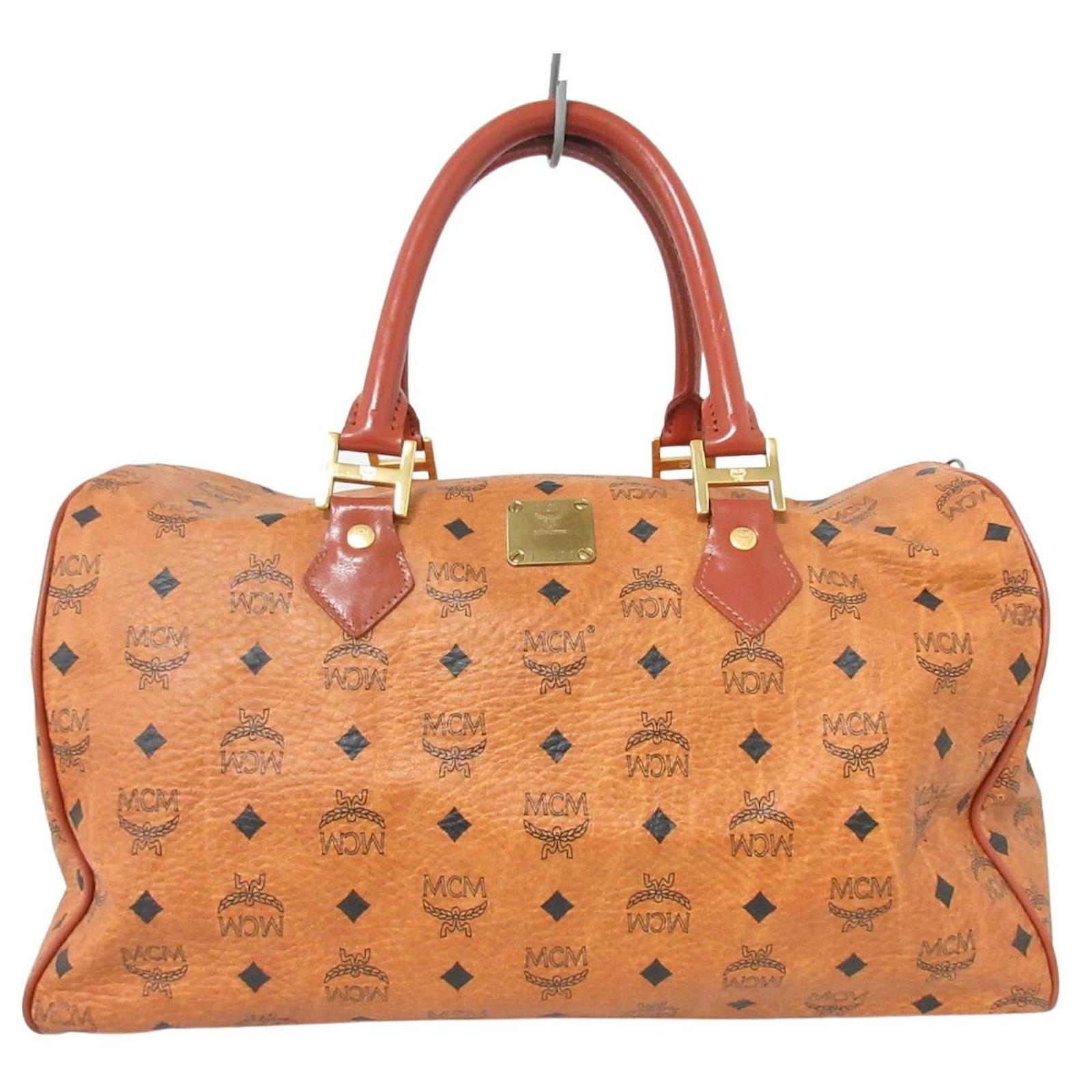 MCM Travel bag Brown Leather ref.505602 - Joli Closet