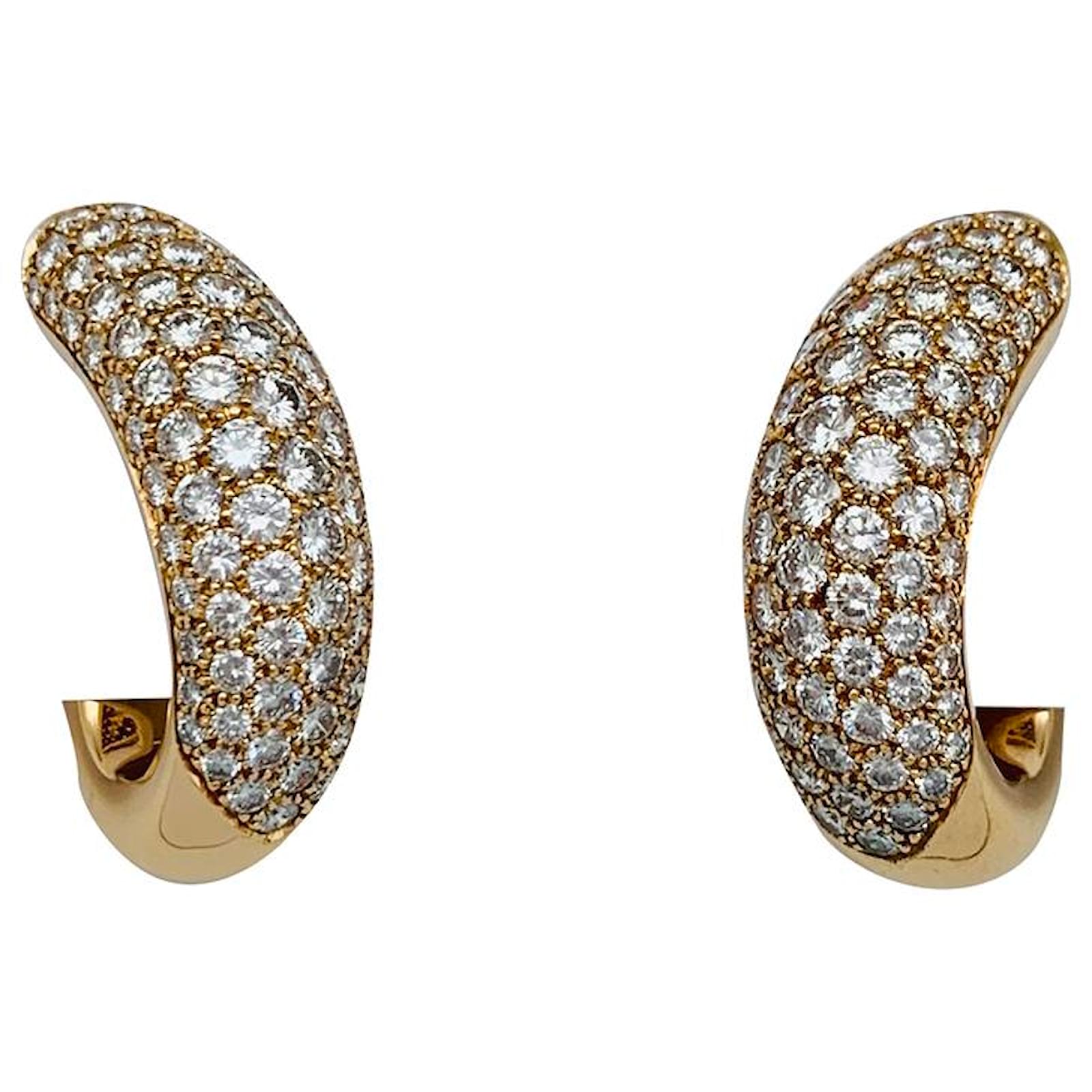 Chaumet earrings, model "Tribute to Venice", in yellow gold and ...