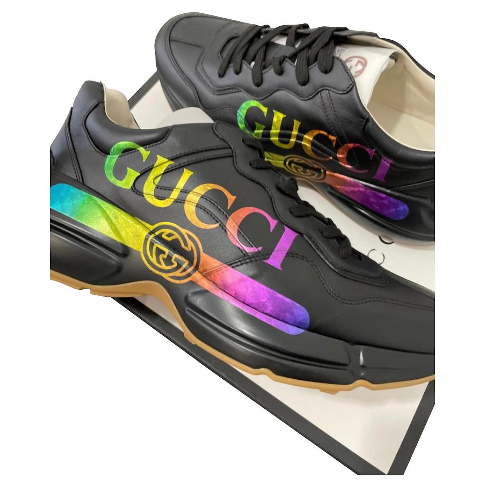 Gucci RYTHON APOLLO Black Leather ref.510187 - Joli Closet