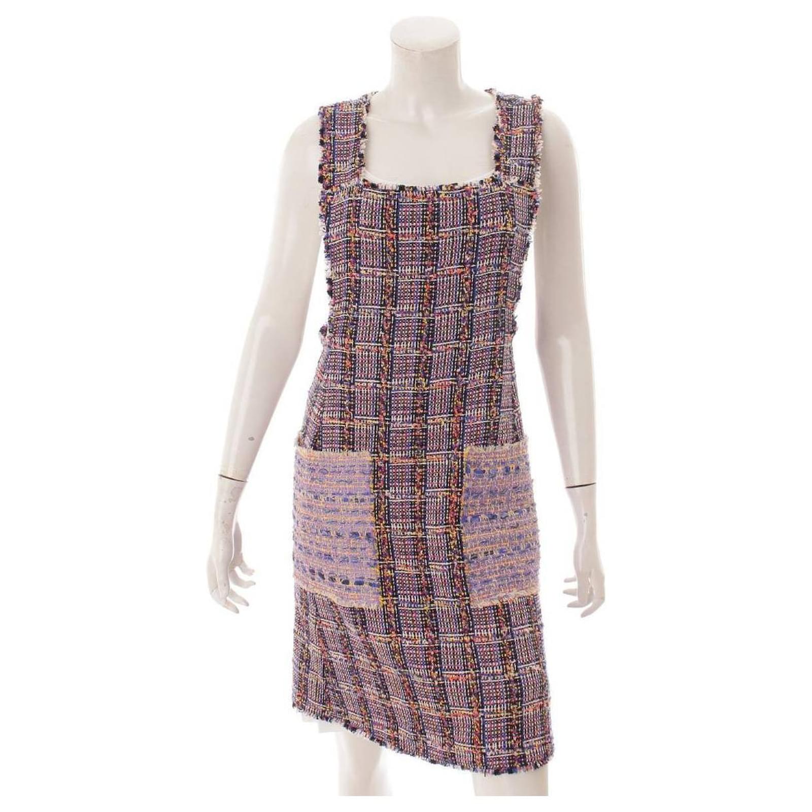*[Used] Chanel Tweed Apron Dress Multicolor 34 Multiple colors Cotton ...