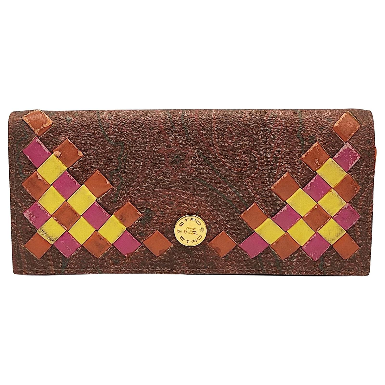 Etro Wallet in "Paisley" coated canvas Multiple colors Cloth ref.512106 ...
