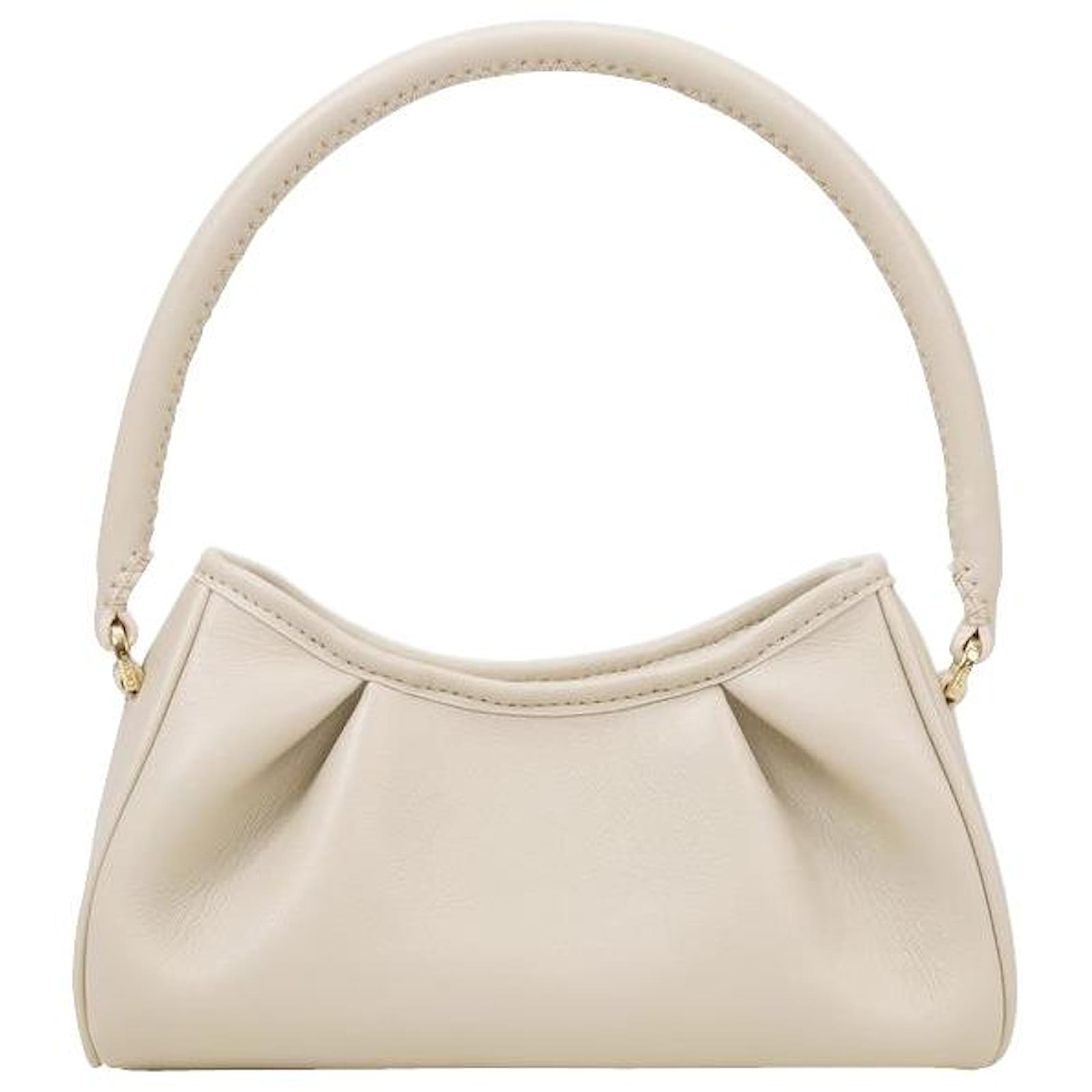 Autre Marque Small Dimple Bag in Beige Leather Flesh ref.512338 - Joli ...