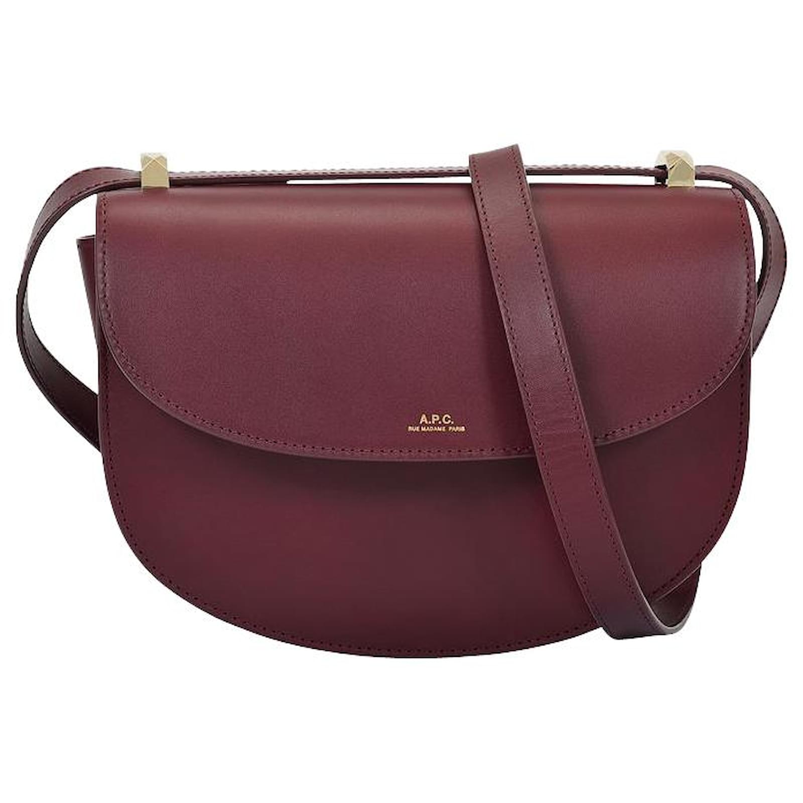 Apc Geneve Bag in Burgundy Leather Red Dark red ref.512371 - Joli Closet