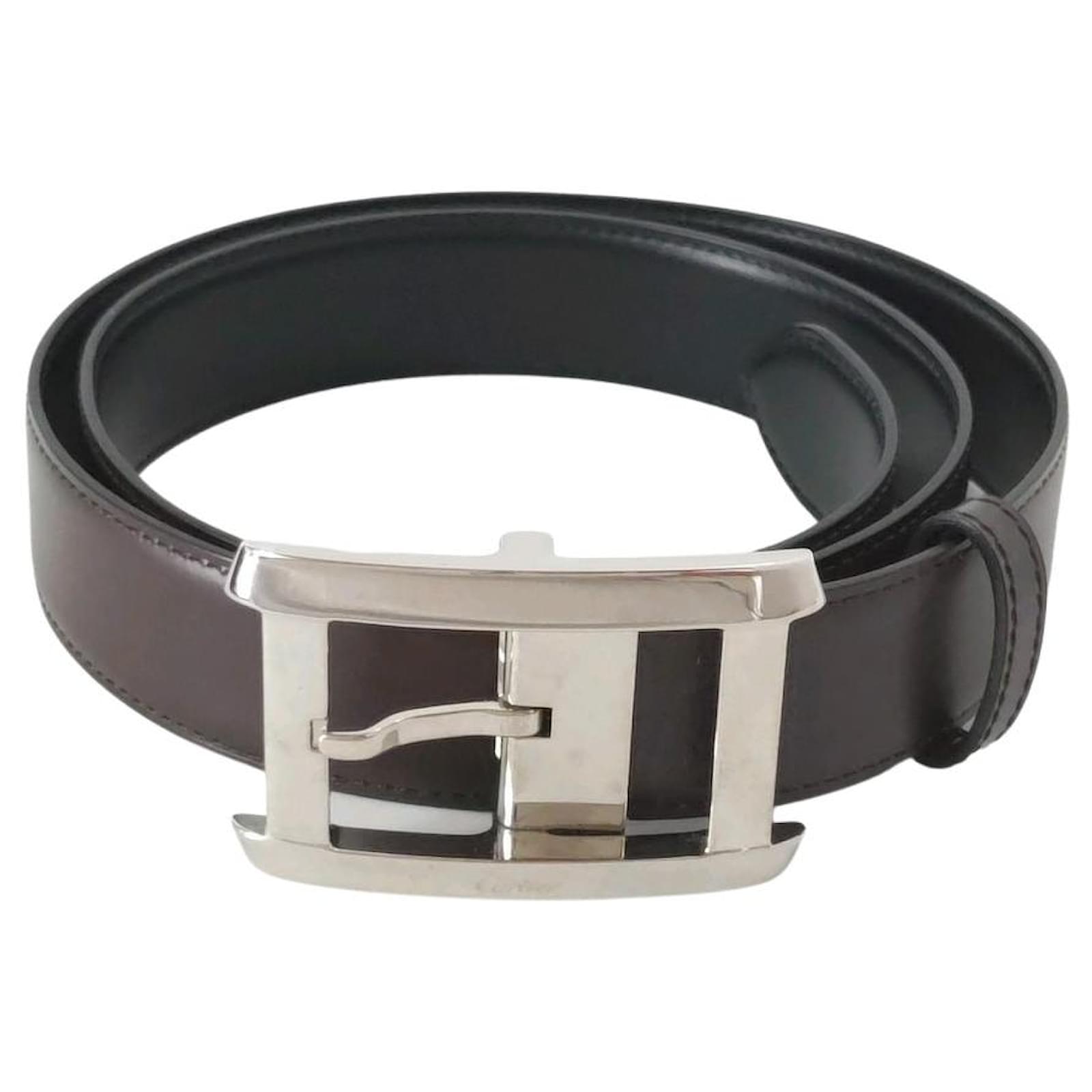 Cartier Belt Silvery Leather ref.515062 - Joli Closet