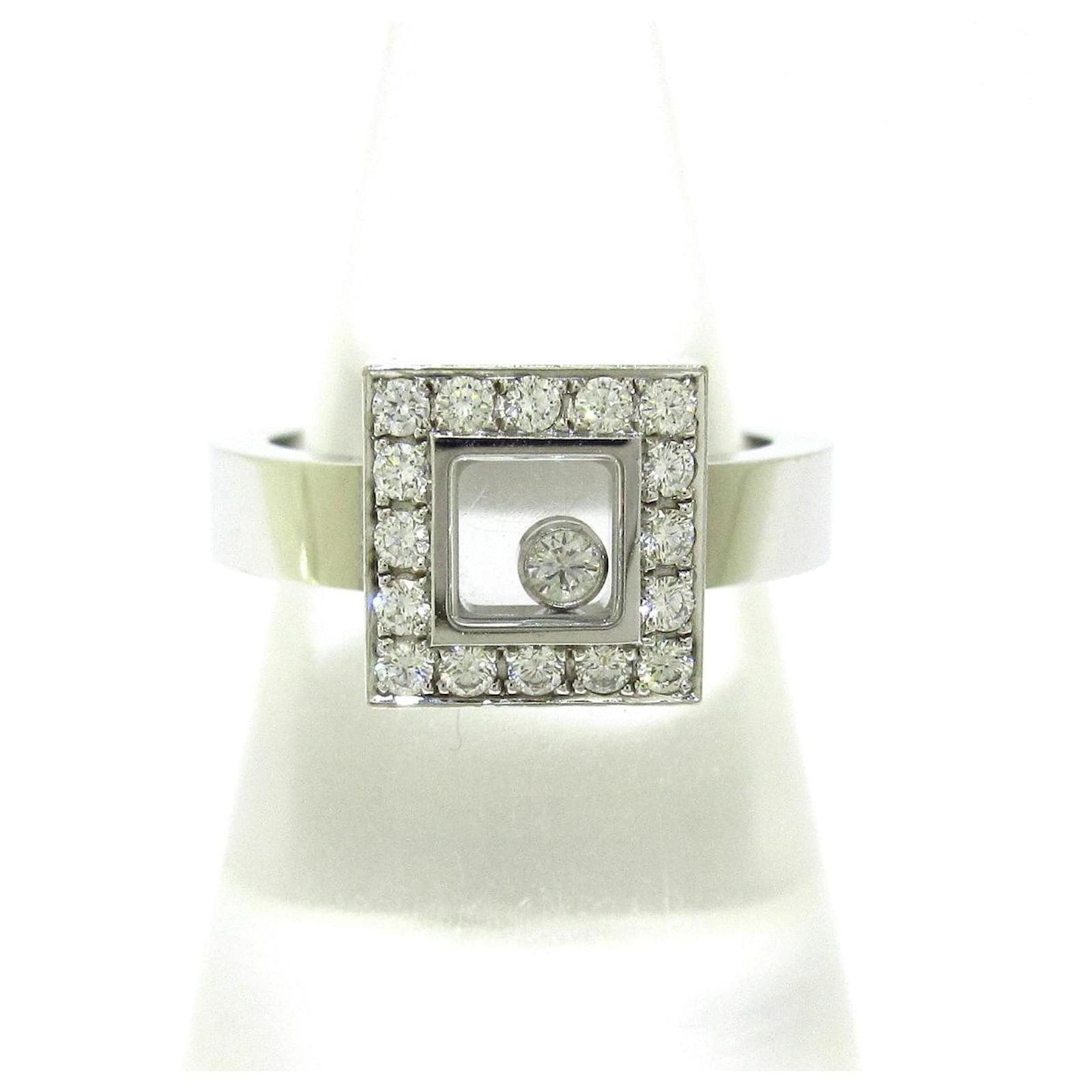 Bague Chopard Or blanc Argenté ref.516530 - Joli Closet