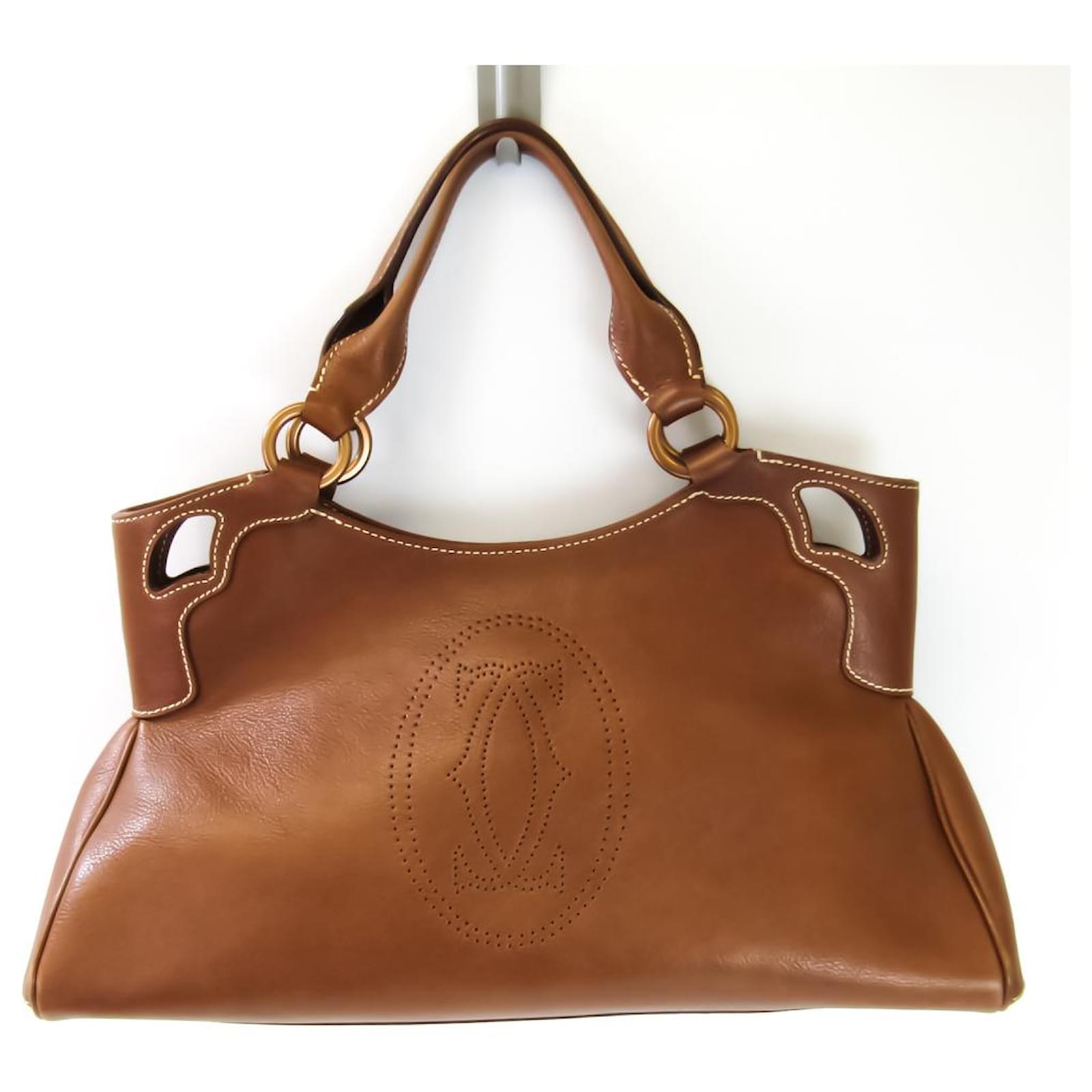 Cartier handbag Brown Leather ref.523047 - Joli Closet