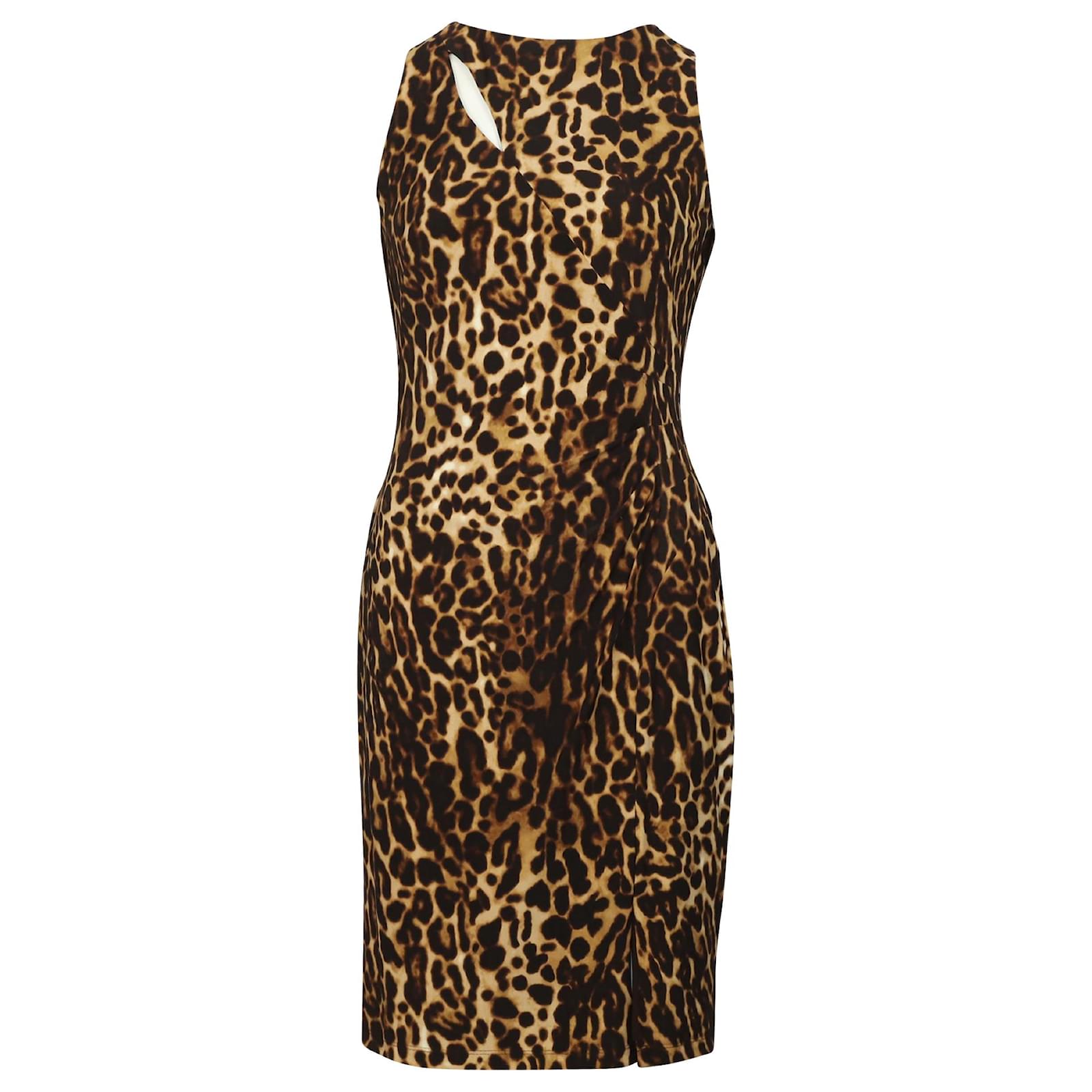 Ralph Lauren Leopard Print Dress in Multicolor Polyester Python print ...