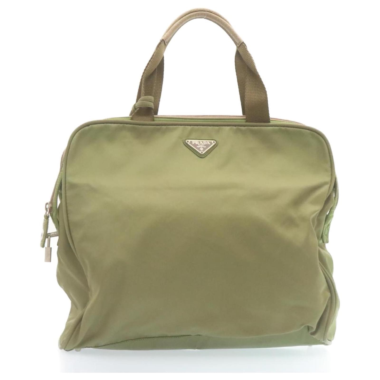 PRADA Handtasche Nylon Khaki Auth yk3683 ref.531654 - Joli Closet