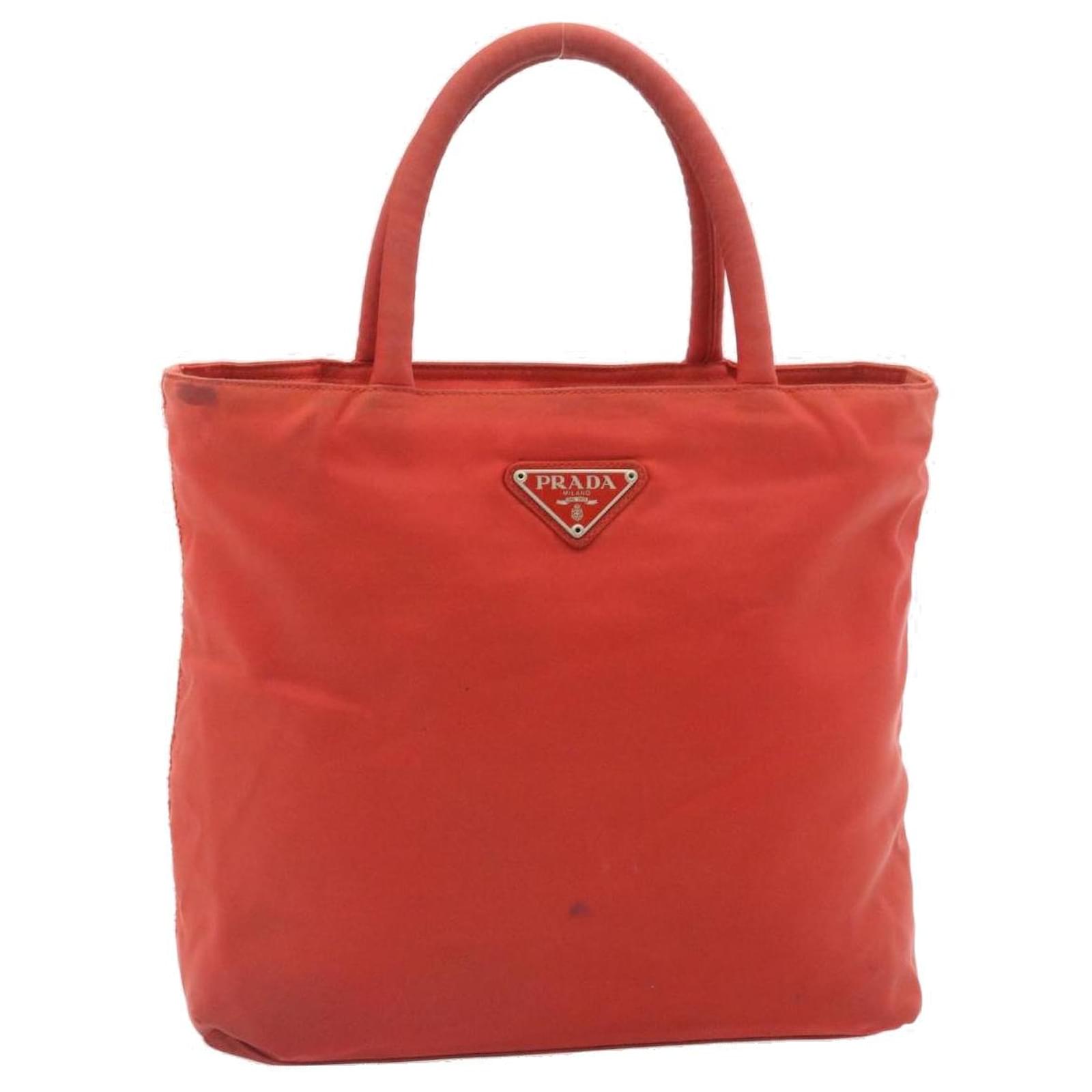 PRADA Handtasche Nylon Rot Auth bs572 ref.532838 - Joli Closet