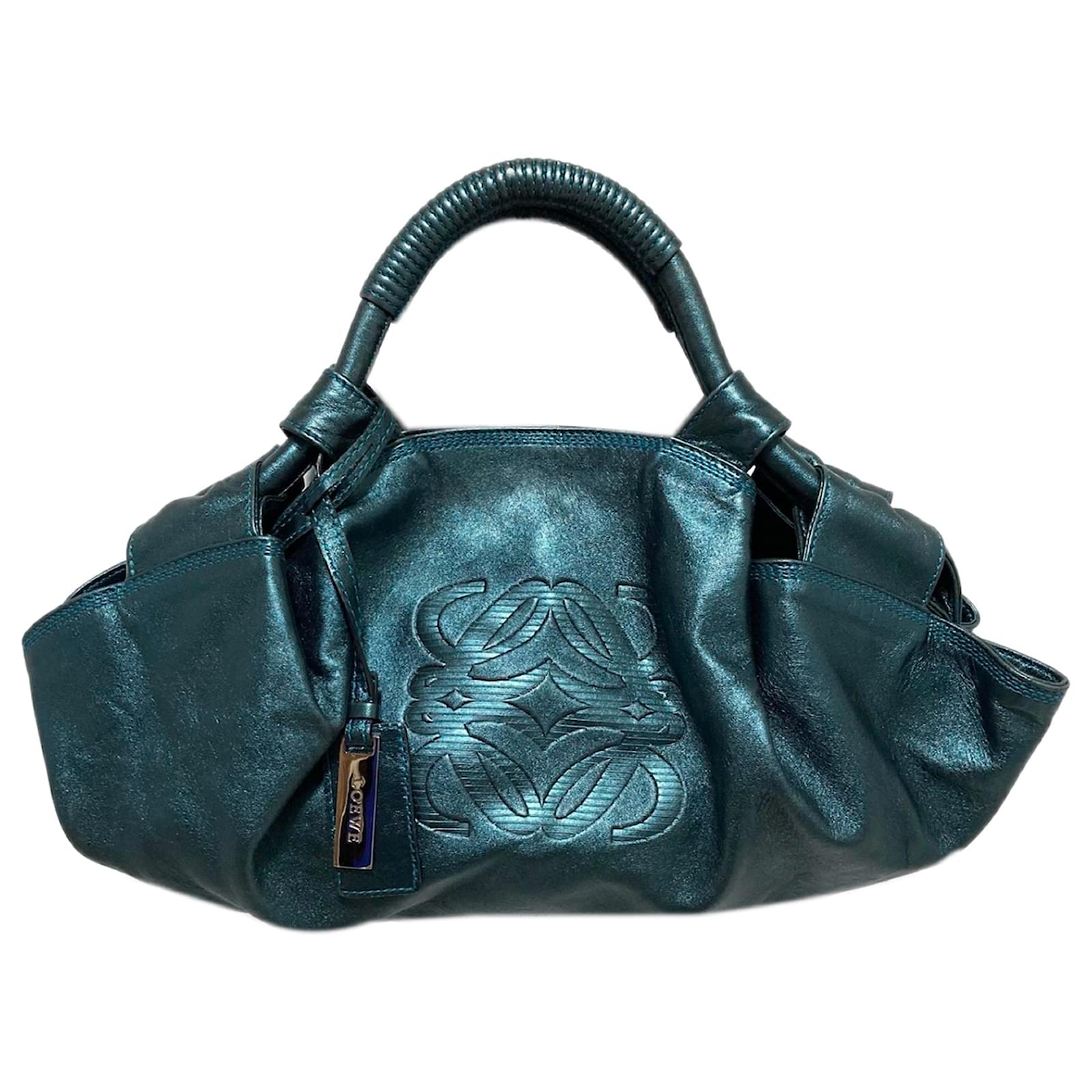 Loewe Blue Nappa Aire Leather Handbag Pony-style calfskin ref.534186 ...