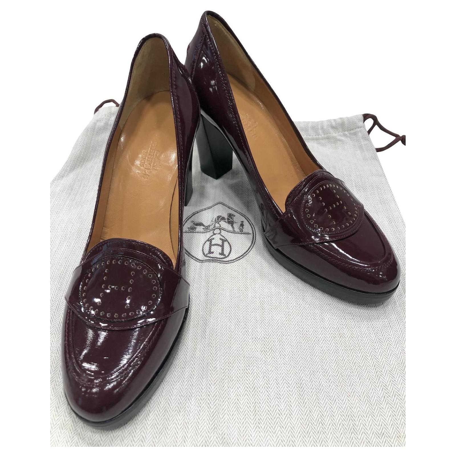 Hermès talon Cuir Bordeaux ref.536603 - Joli Closet