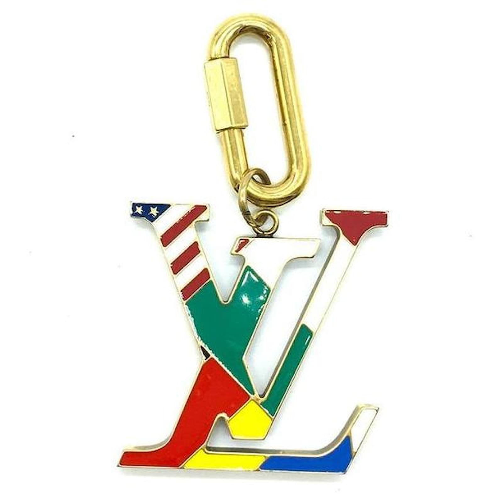 Louis Vuitton Gold Multicolor LV Bijou Key Holder Charm Multiple colors ...