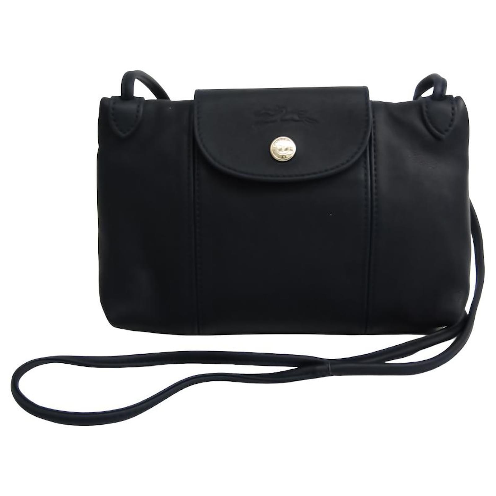 Longchamp Le Pliage Navy blue Leather ref.545812 - Joli Closet