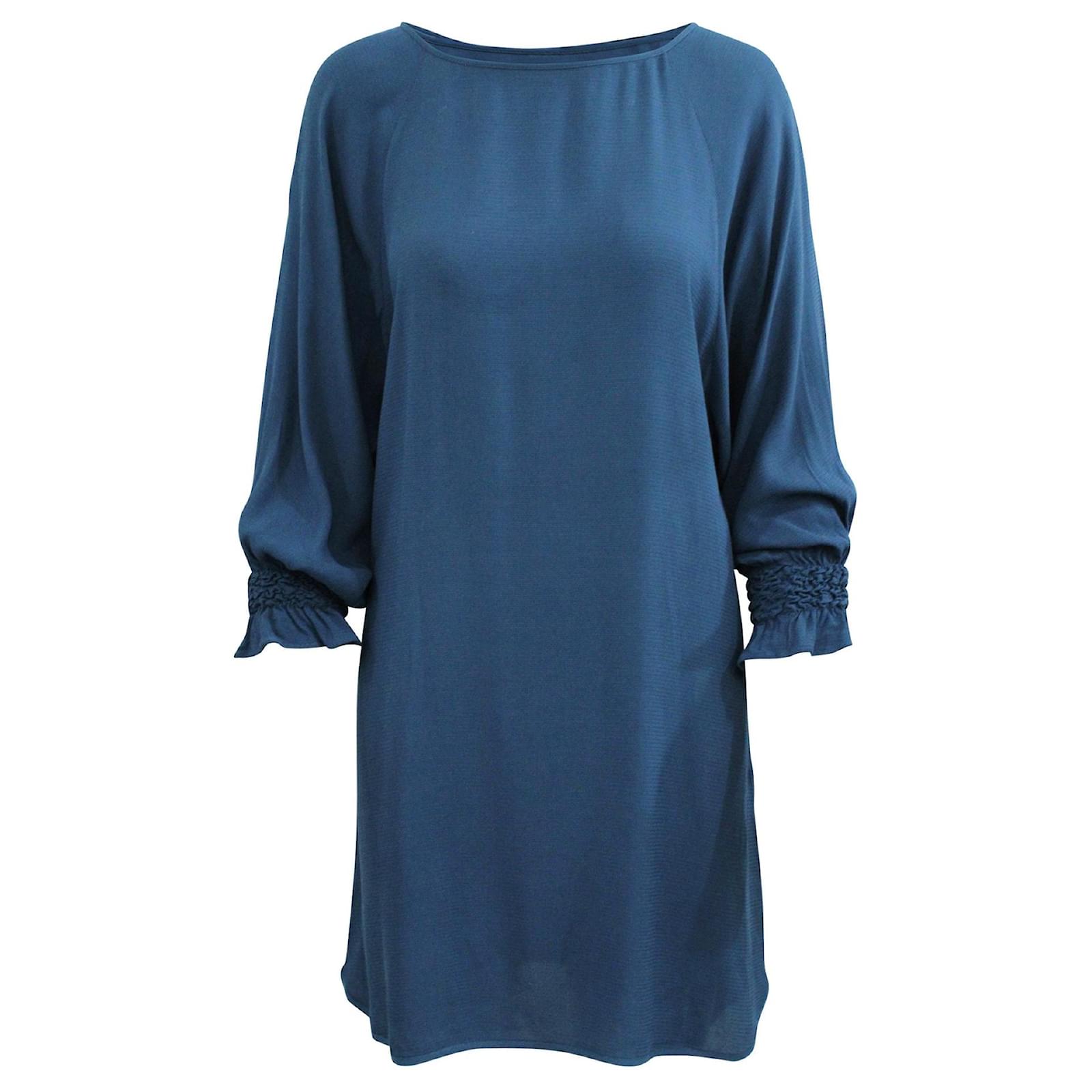 Maje Robe Bleu Indigo Viscose ref.547783 - Joli Closet