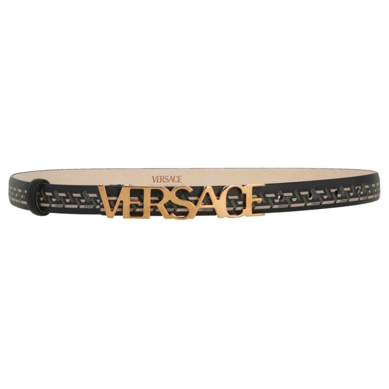 Versace La Greca Monogram Logo Belt Multiple colors Leather ref.548676 ...