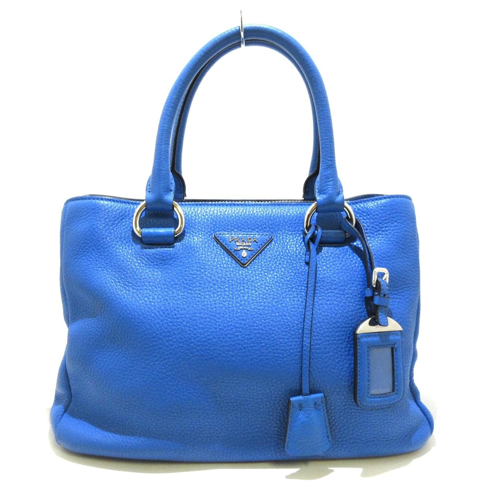 Prada Vitello Blue Leather ref.550094 - Joli Closet