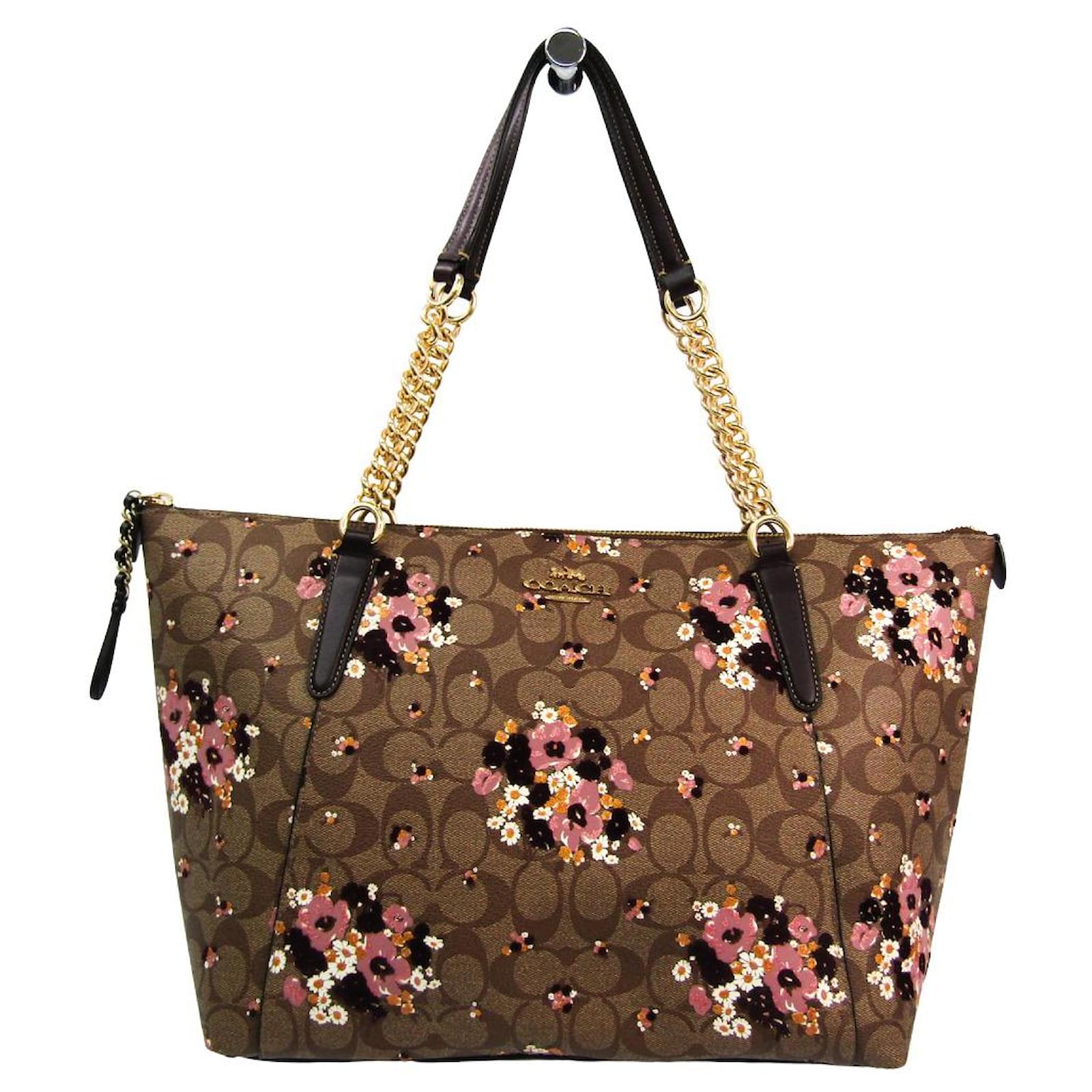 Coach Tote bag Brown Cloth ref.551929 - Joli Closet