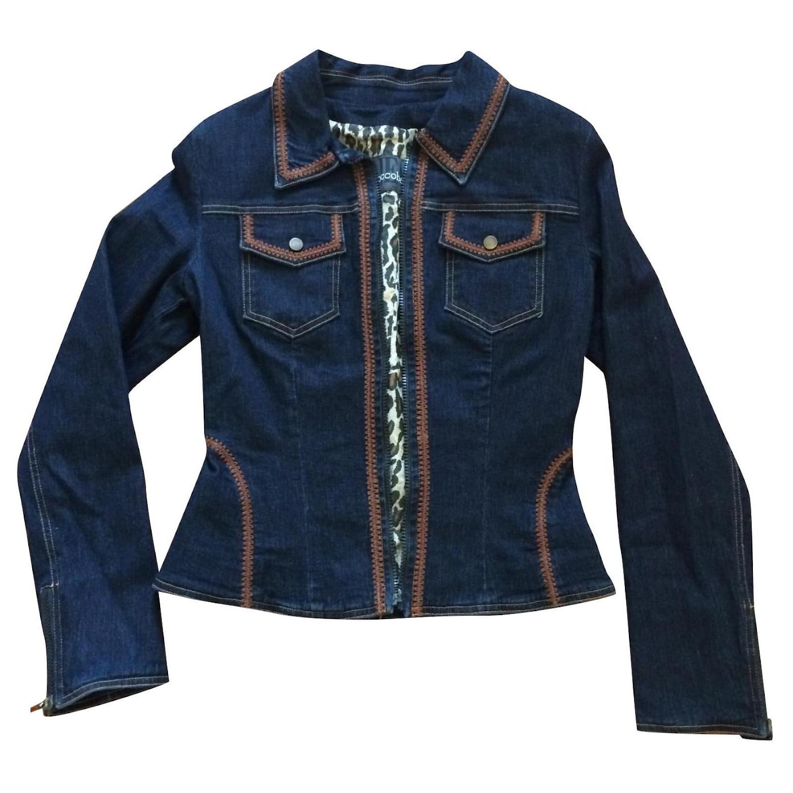 ROCCOBAROCCO Jackets Dark blue Denim ref.552105 - Joli Closet