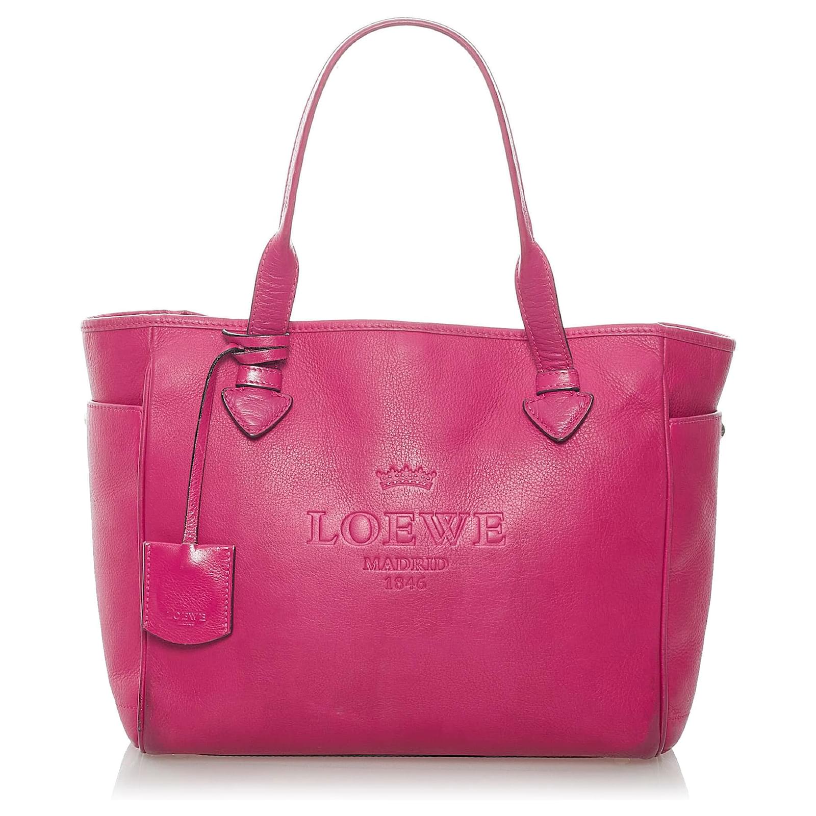 Loewe Pink Heritage Leather Tote Bag Pony-style calfskin ref.552501 ...