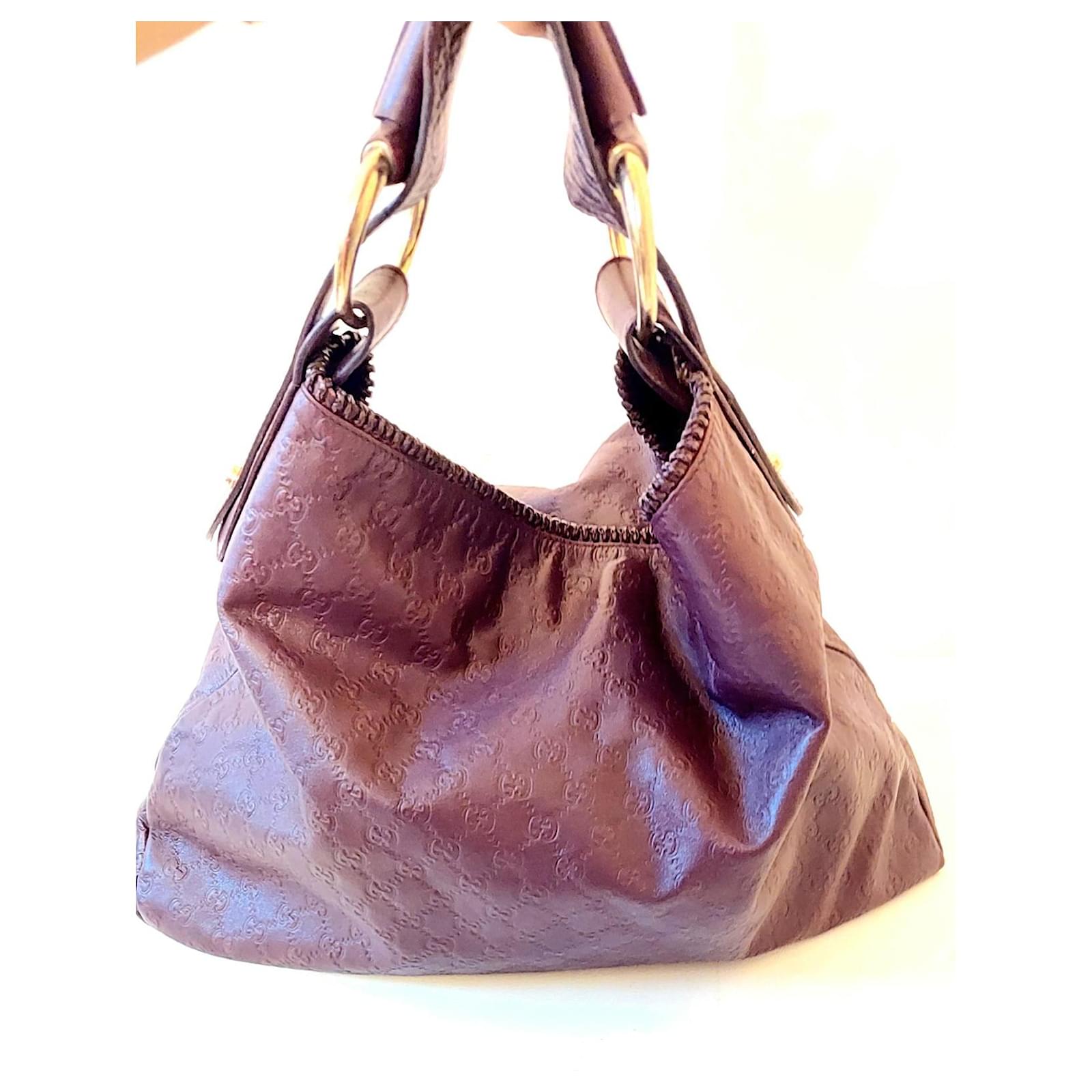 Gucci HOBO Cuir Bordeaux ref.554065 - Joli Closet