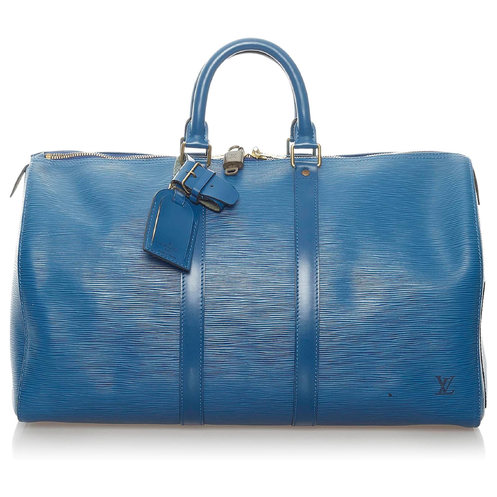 Louis Vuitton Blue Epi Keepall 45 Leather ref.560180 - Joli Closet