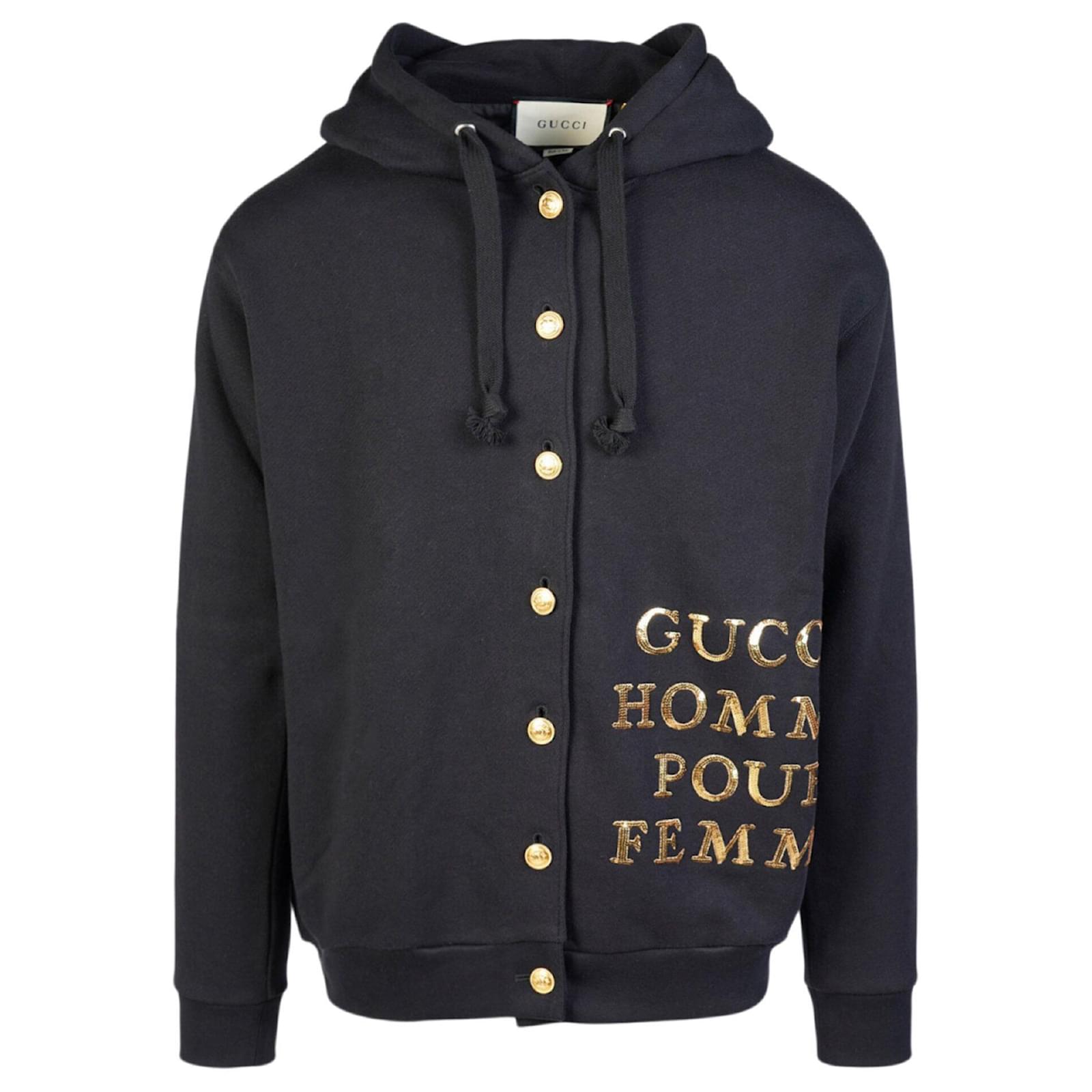 Gucci Jacke mit Kapuze und Slogan Mehrfarben Baumwolle ref.561016 ...