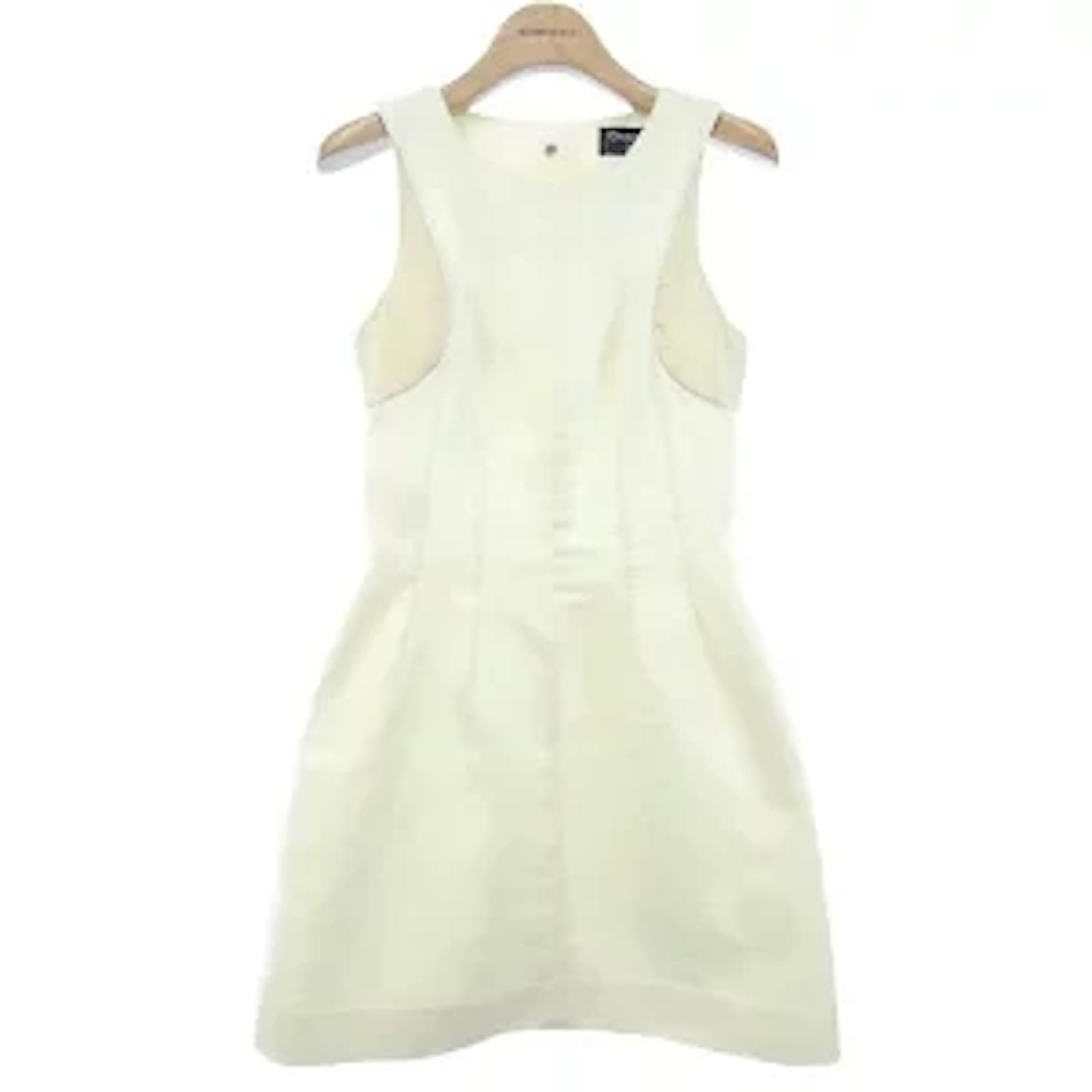 Chanel Dresses White Polyester Acetate Acrylic ref.561142 - Joli Closet