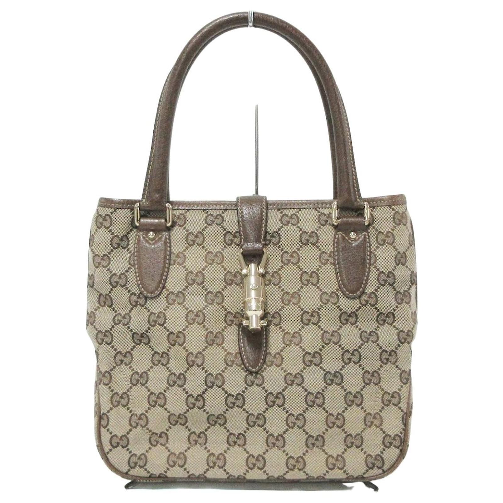 Gucci Jackie Toile Beige ref.563093 - Joli Closet