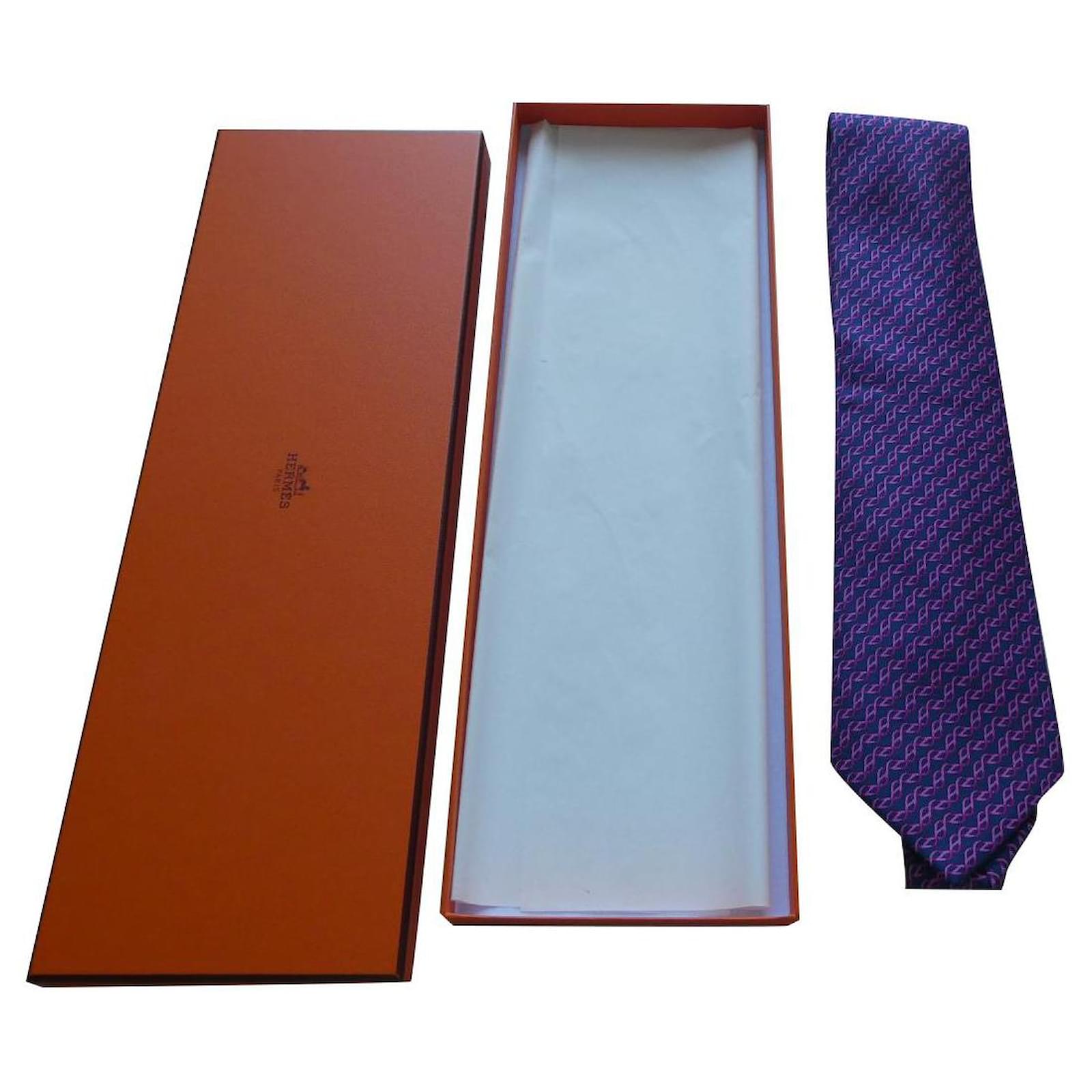 new hermès tie with box Multiple colors Silk ref.563773 - Joli Closet