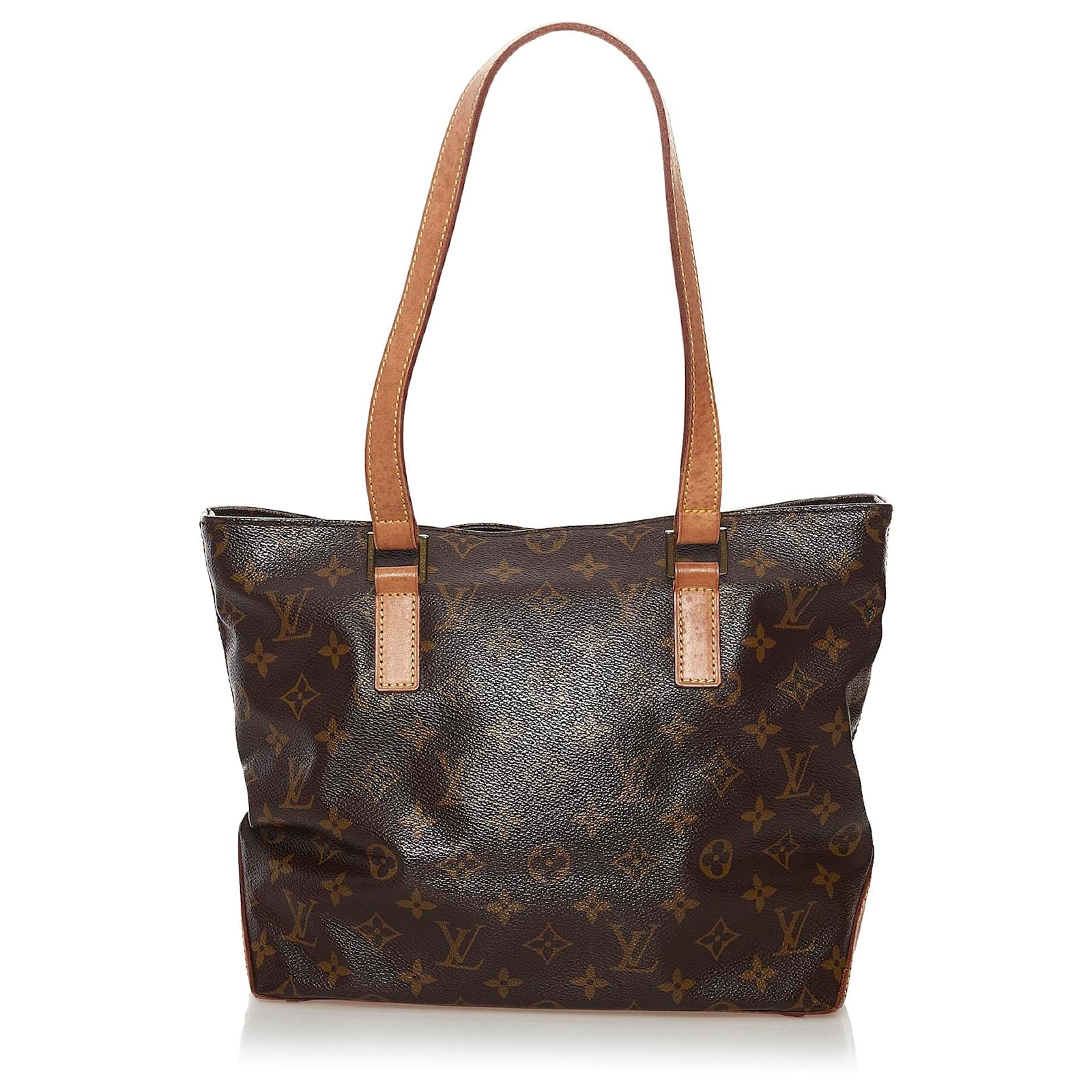 Louis Vuitton Brown Monogram Cabas Piano Leather Cloth ref.560202 - Joli Closet