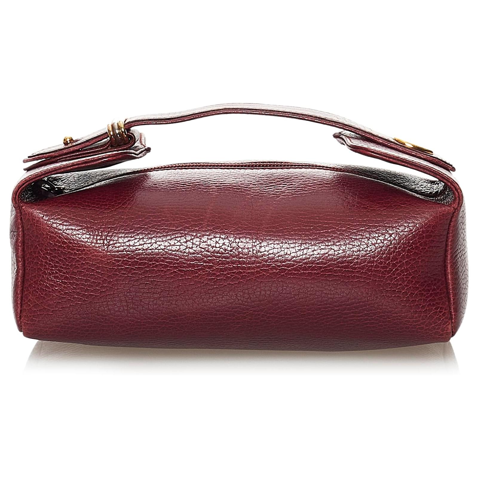 Cartier Red Must de Cartier Leather Handbag Dark red Pony-style ...