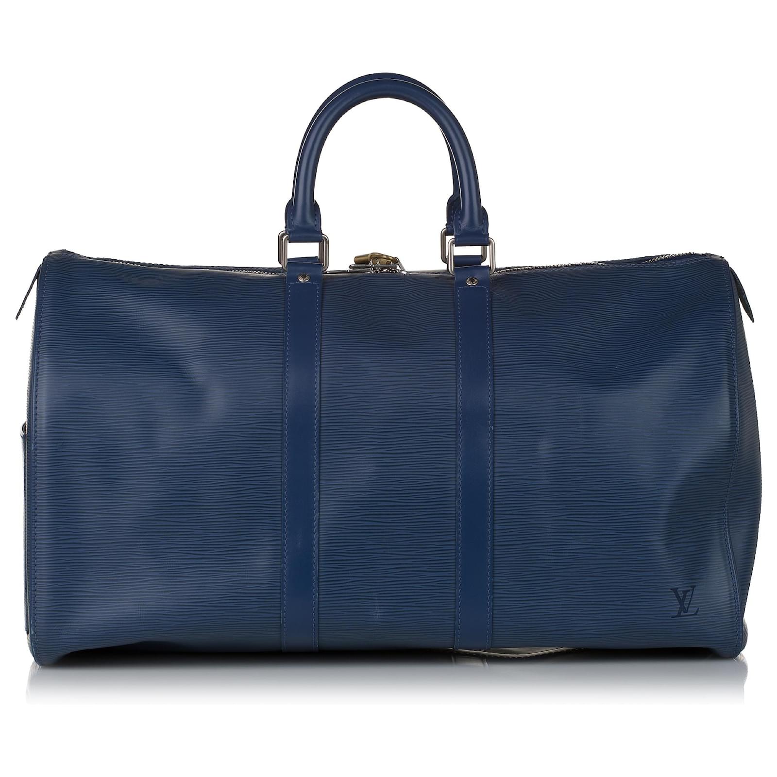 Louis Vuitton Blue Epi Keepall 45 Cuir Bleu ref.565368 - Joli Closet