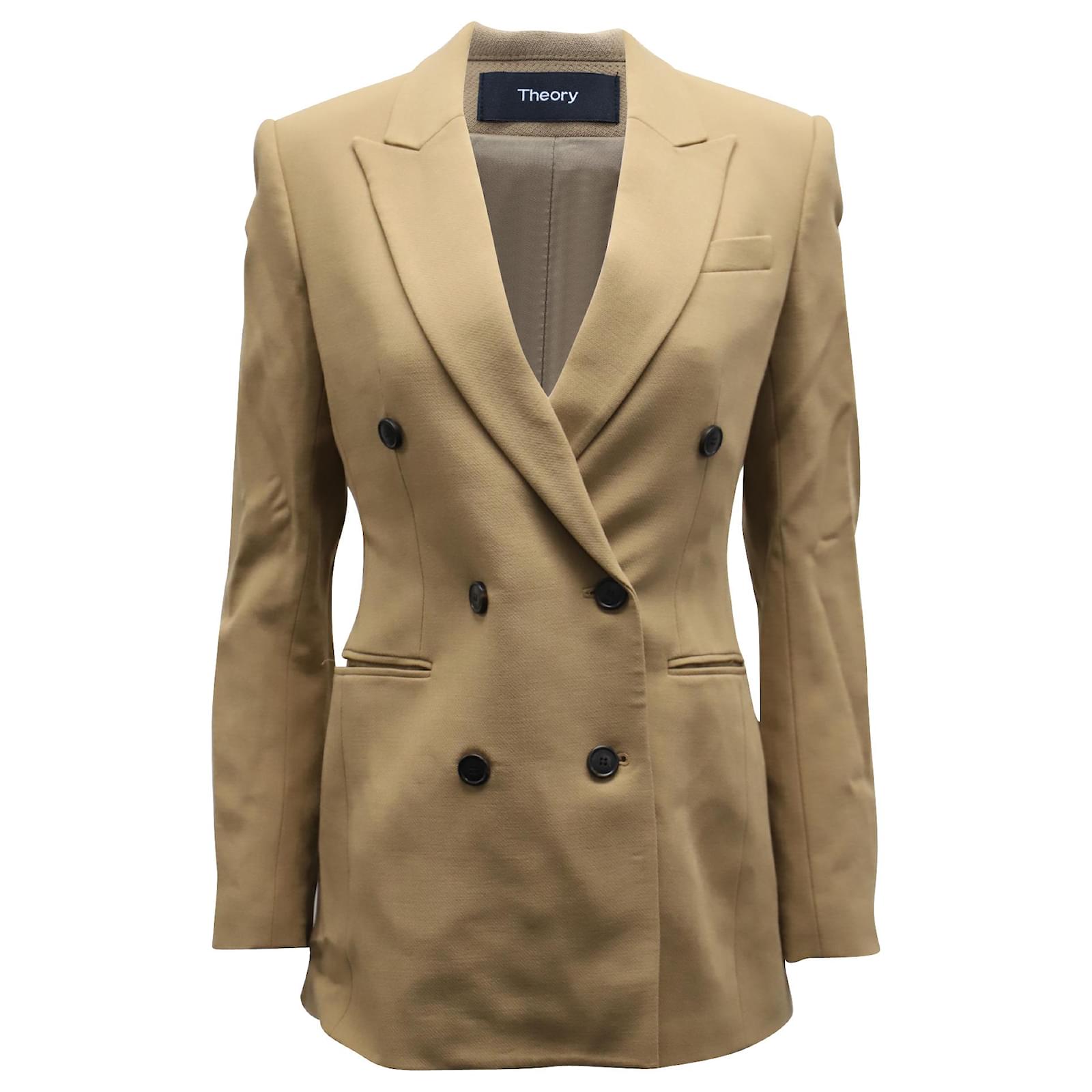 Theory Power Jacket in Brown Viscose ref.565464 - Joli Closet