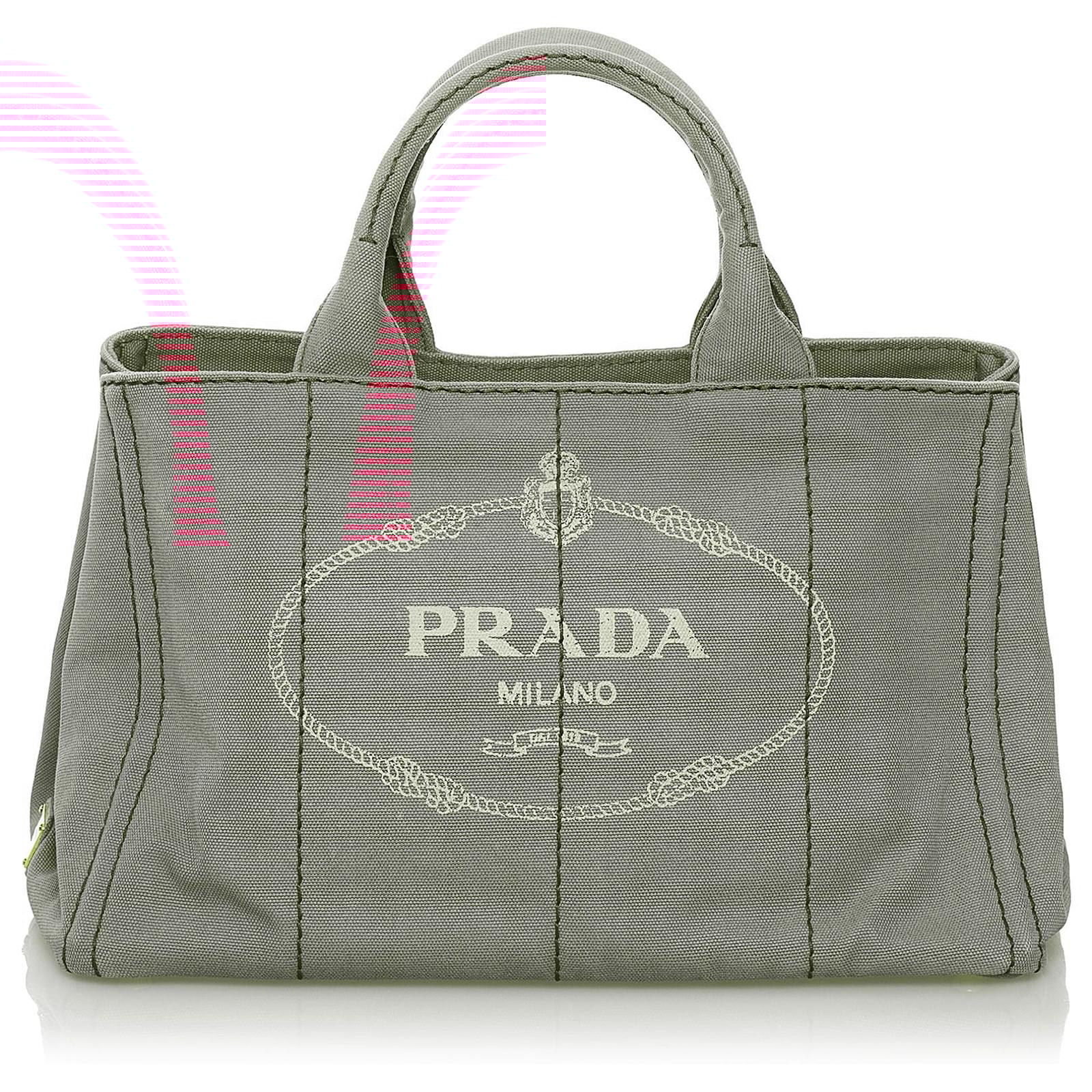 Prada Pink Canapa Logo Satchel Cloth Cloth ref.565859 - Joli Closet