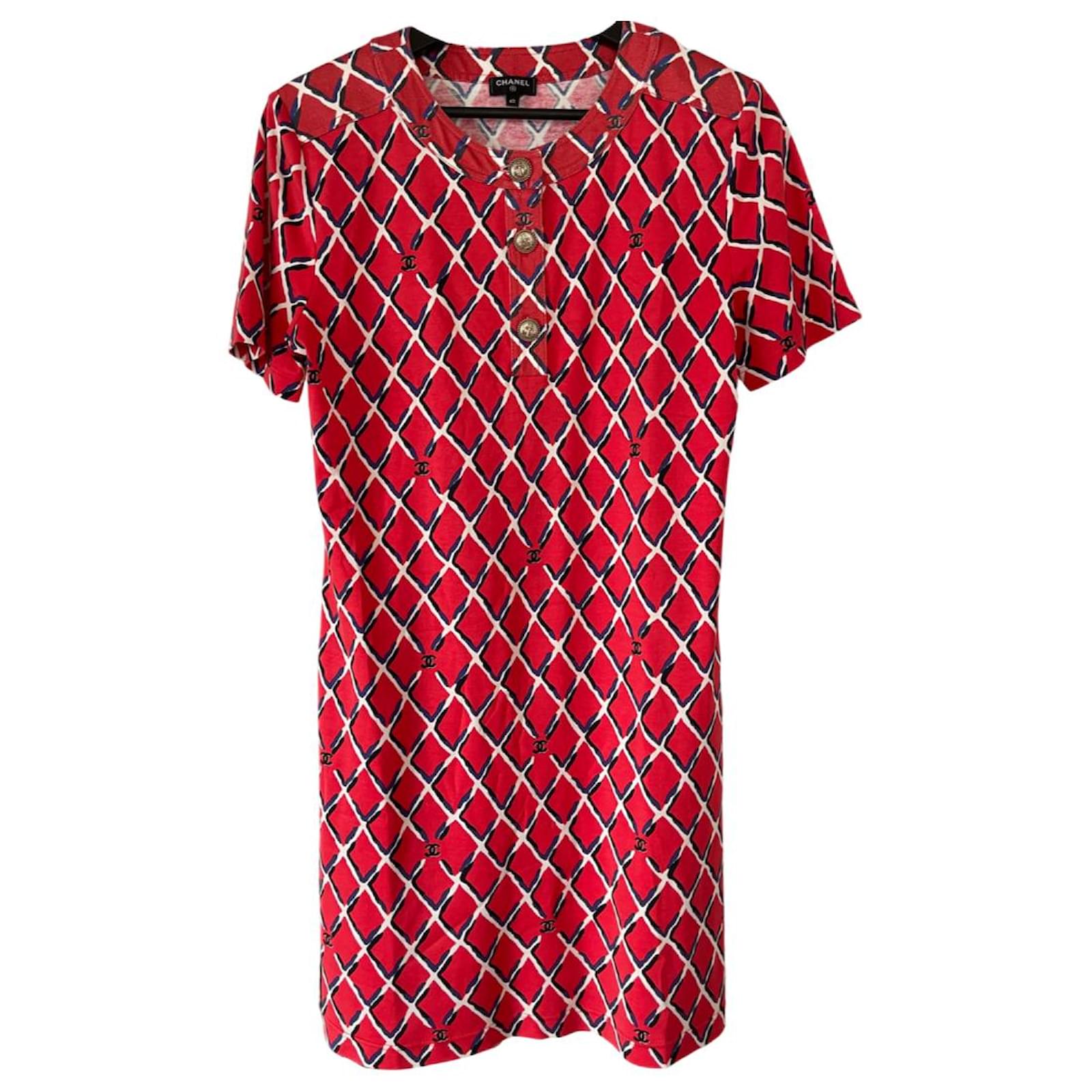 Chanel Dresses Red Cotton ref.566888 - Joli Closet