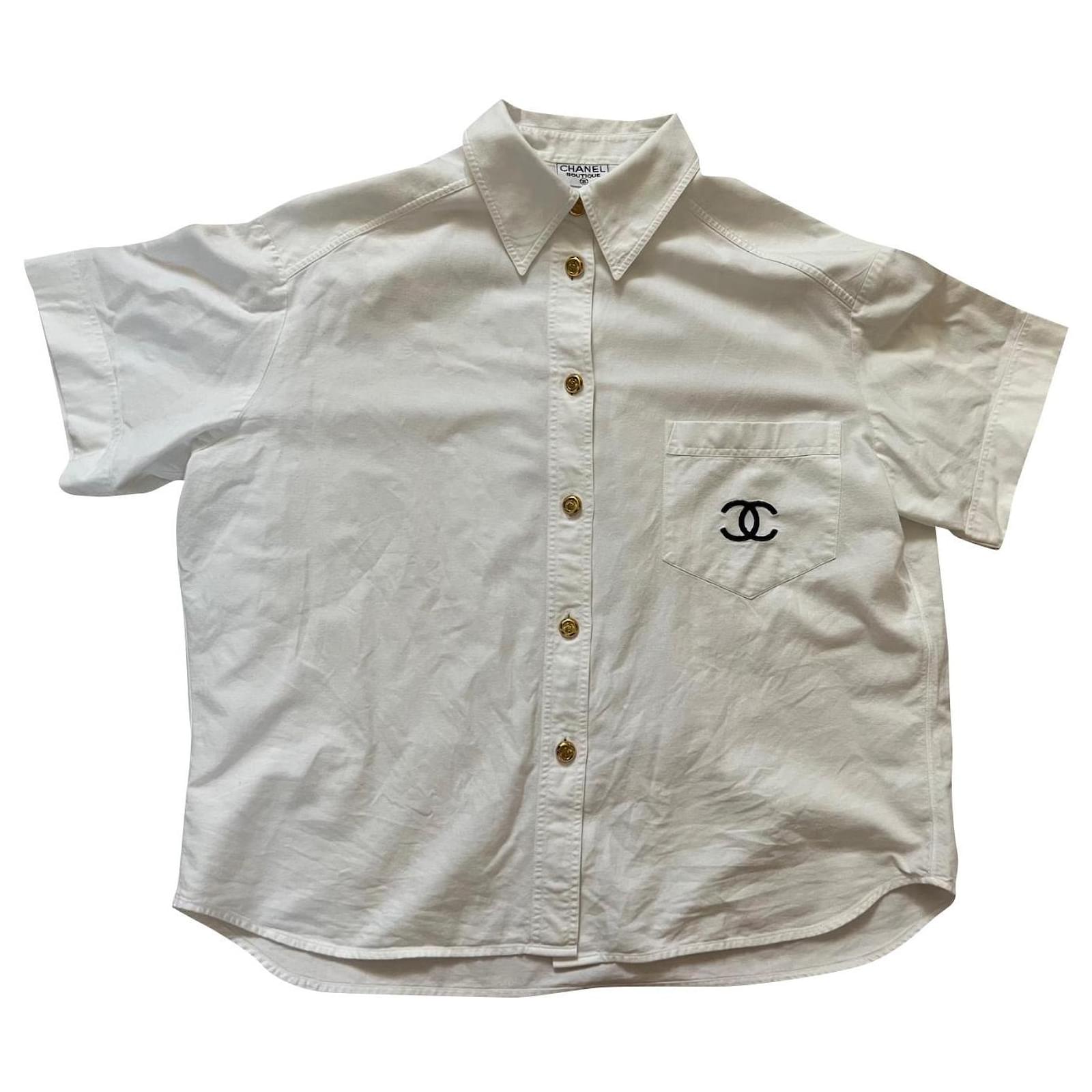 Chanel Tops Black White Cotton ref.566945 - Joli Closet