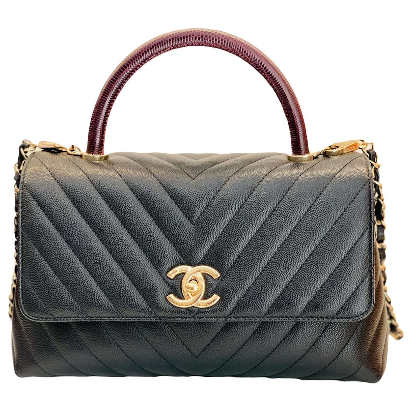 Coco Handle Chanel Handbags Black Leather ref.568080 - Joli Closet