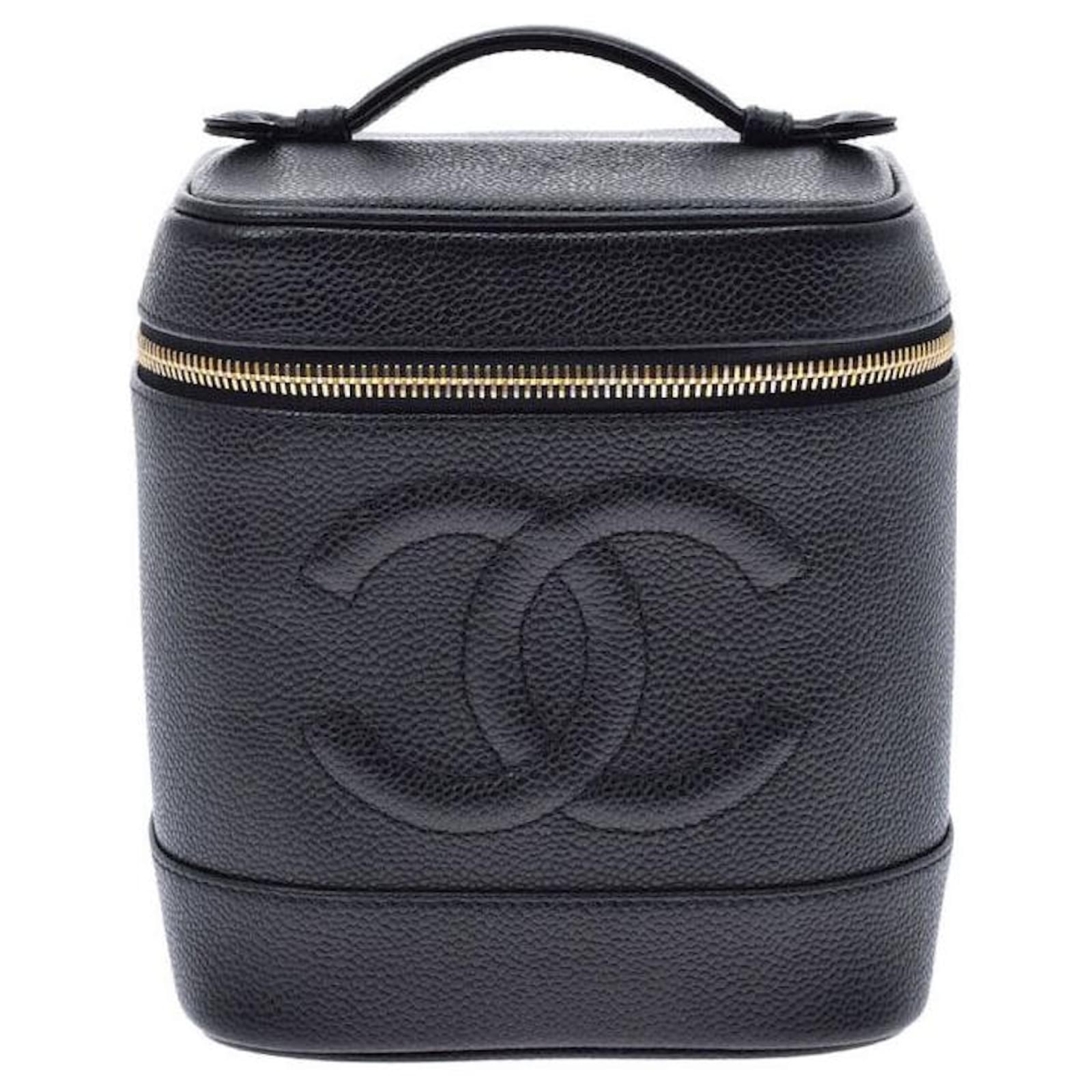 Chanel Vanity Black Leather ref.568852 - Joli Closet