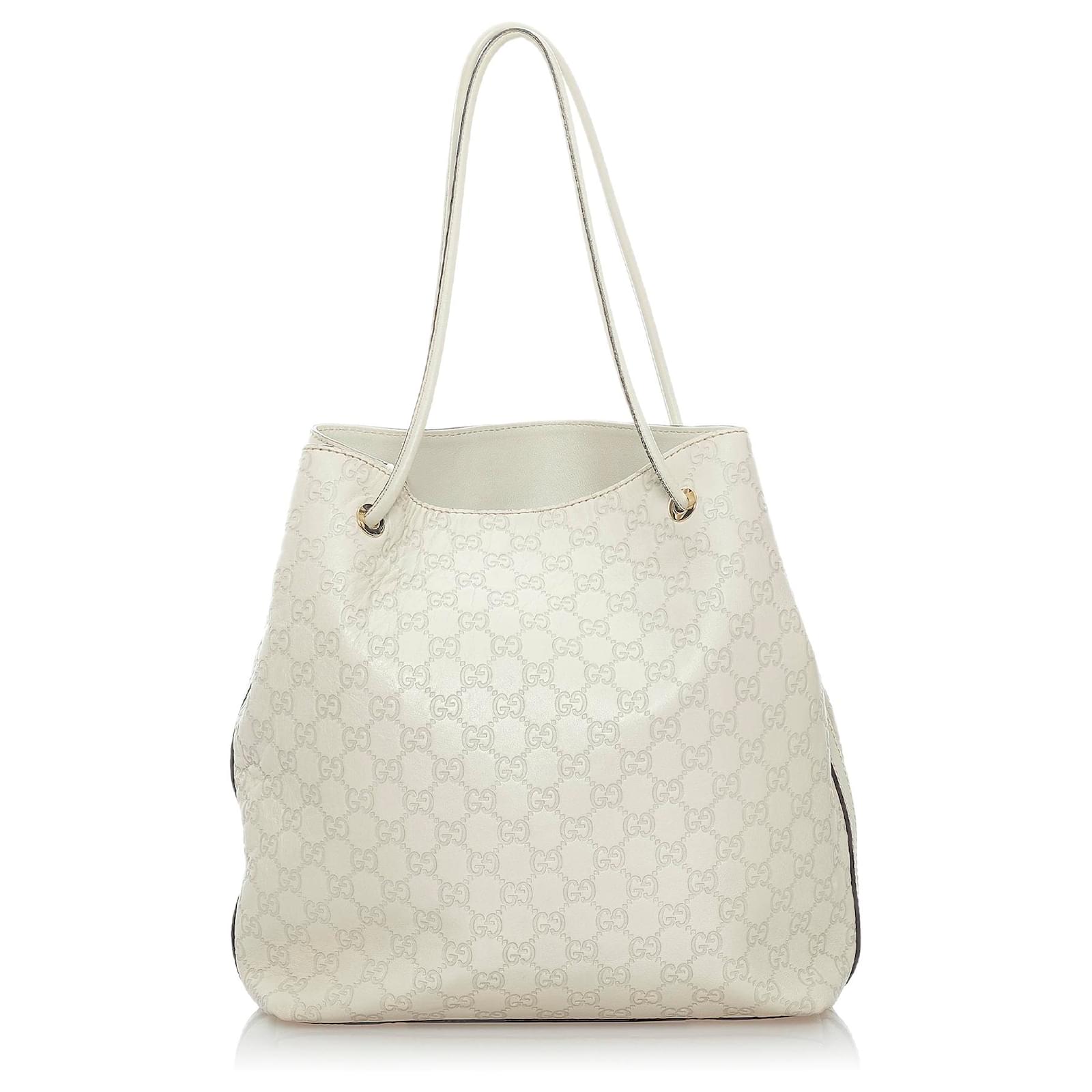Gucci White Guccissima Gifford Tote Bag Cream Leather Pony-style ...