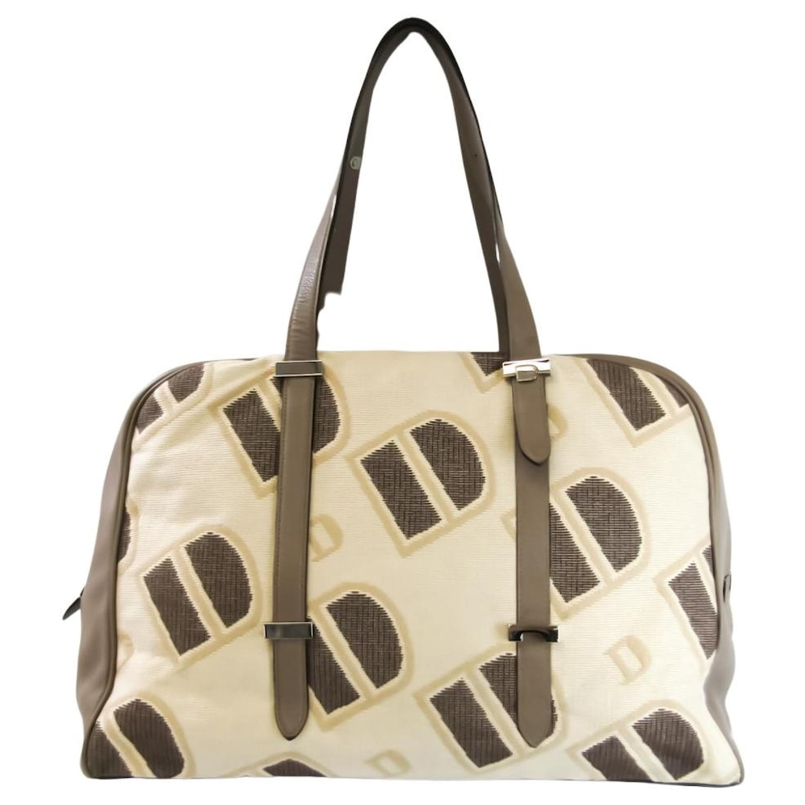 Sac de voyage Delvaux Toile Écru ref.569483 - Joli Closet