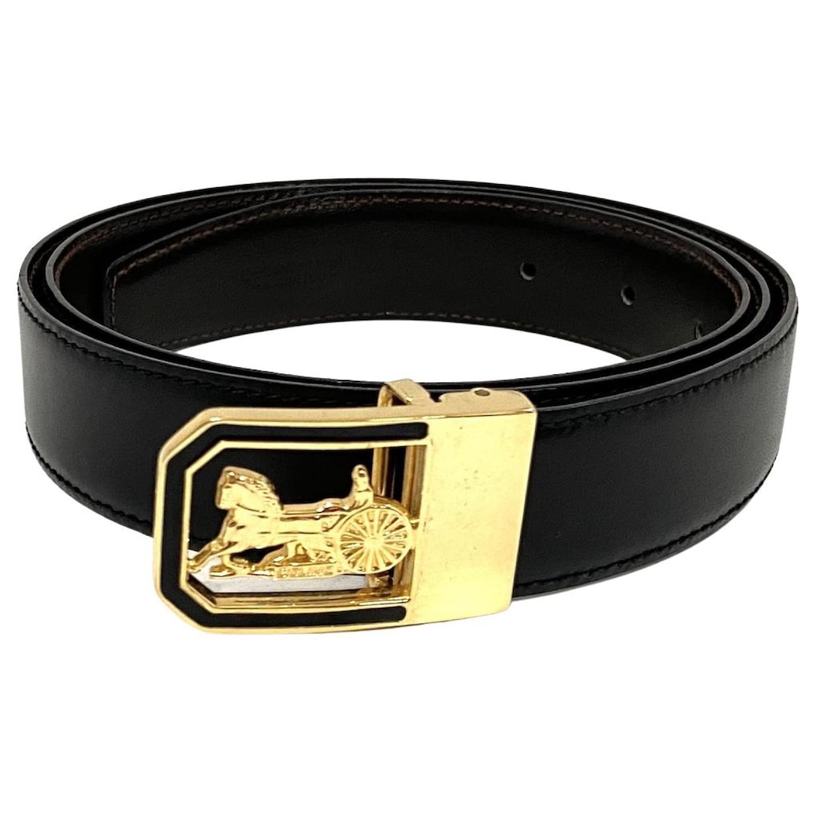Céline Celine Belt Black Leather ref.573359 - Joli Closet