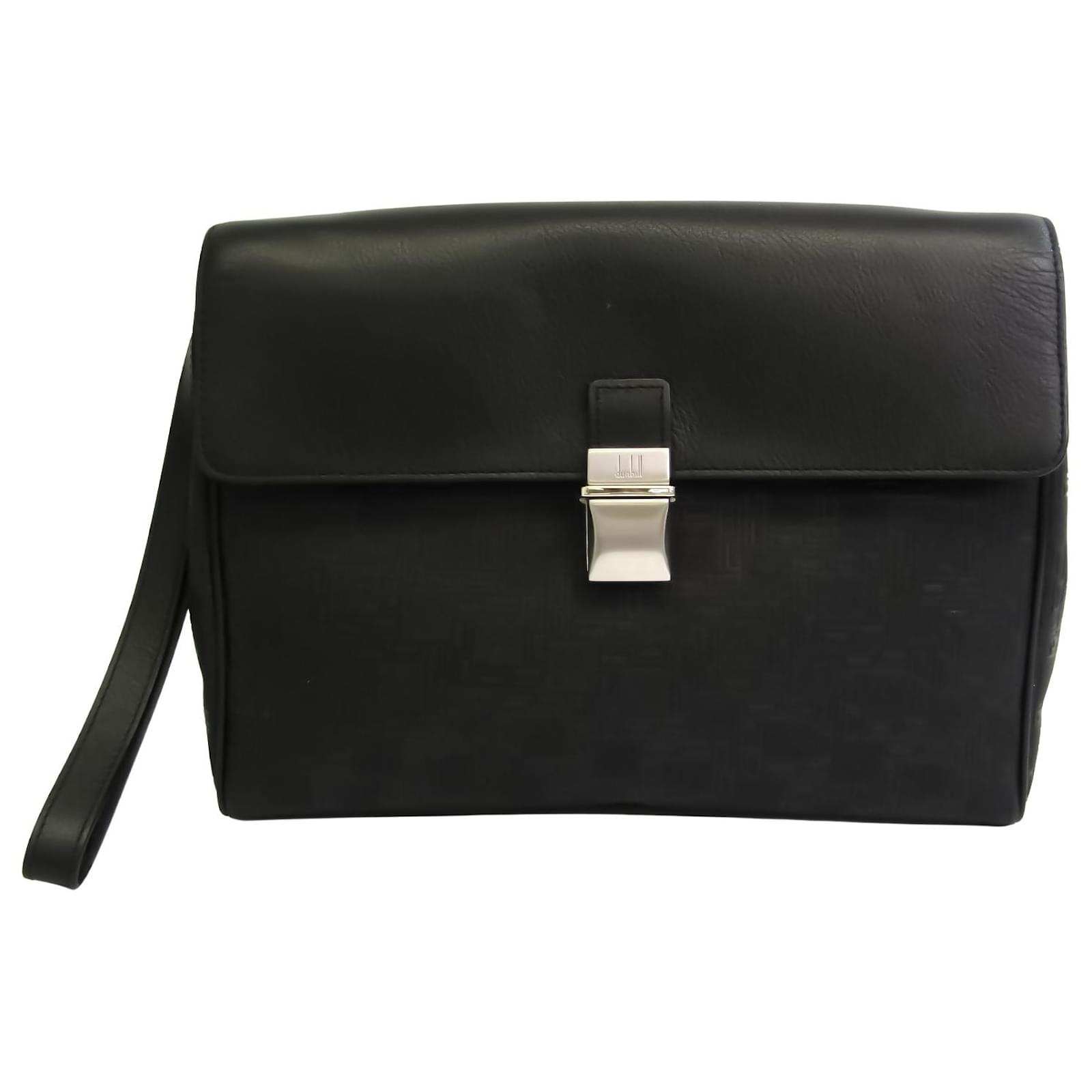 Alfred Dunhill Dunhill Clutch bag Black Leather ref.575769 - Joli Closet